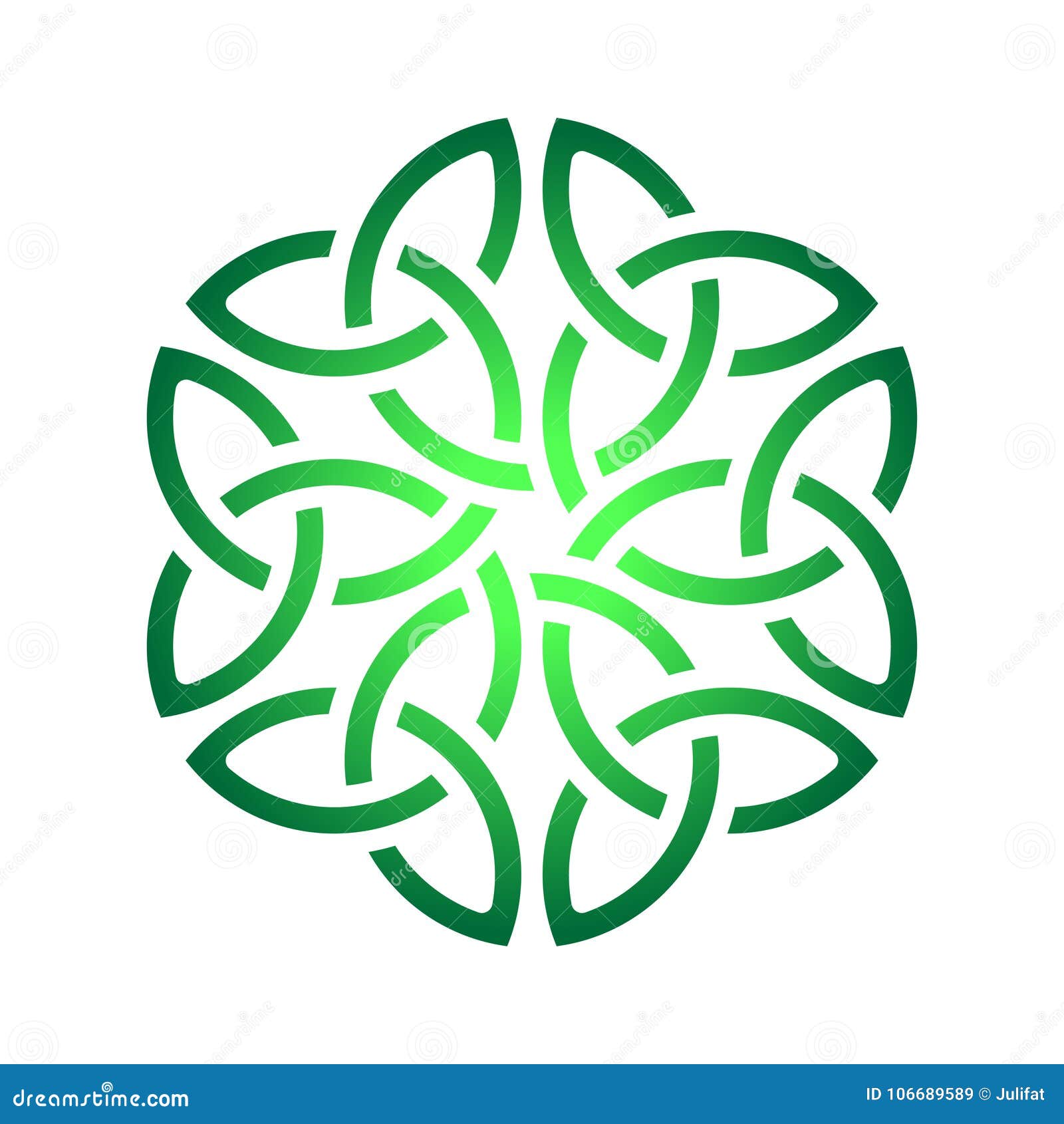Celtic Shamrock Knot In Circle Symbol Ireland, Vector Symbol Symbol Of ...