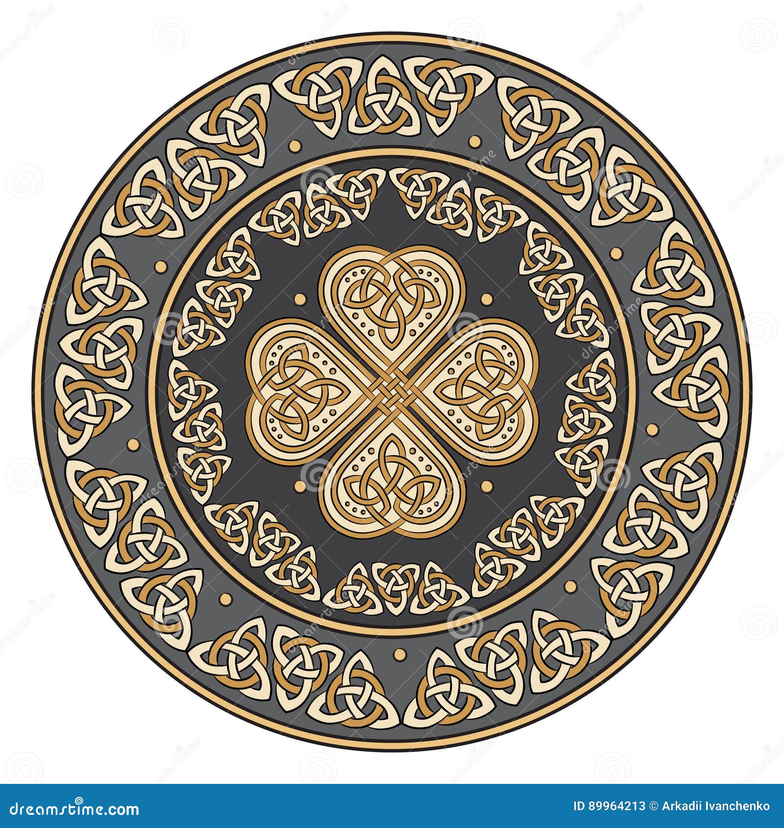 Celtic Shield, Decorated with a Ancient European Pattern Stock Vector ...
