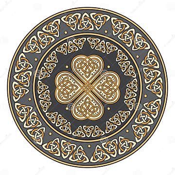 Celtic Shield, Decorated with a Ancient European Pattern Stock Vector ...