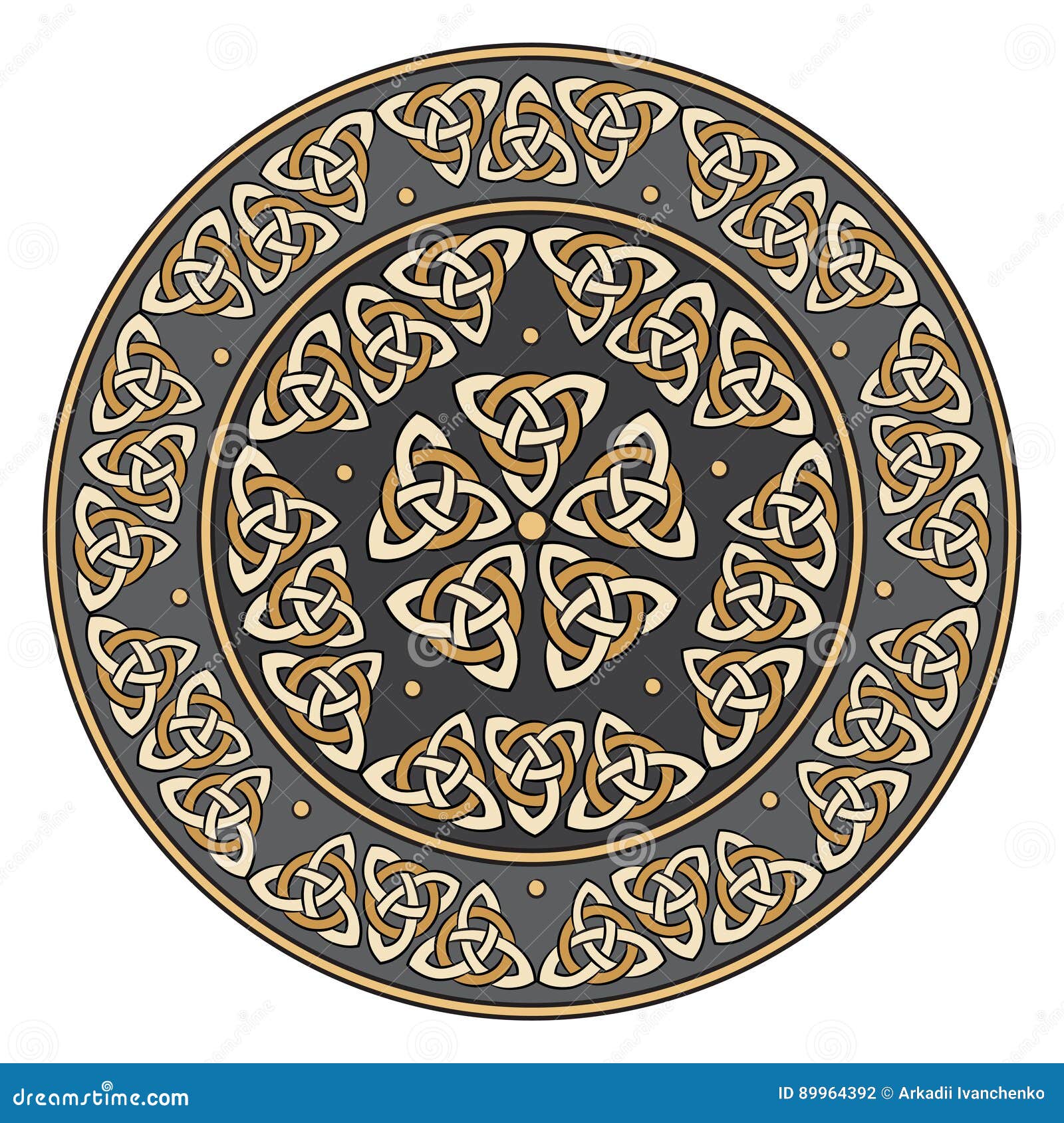 Celtic Shield, Decorated with a Ancient European Pattern Stock Vector ...