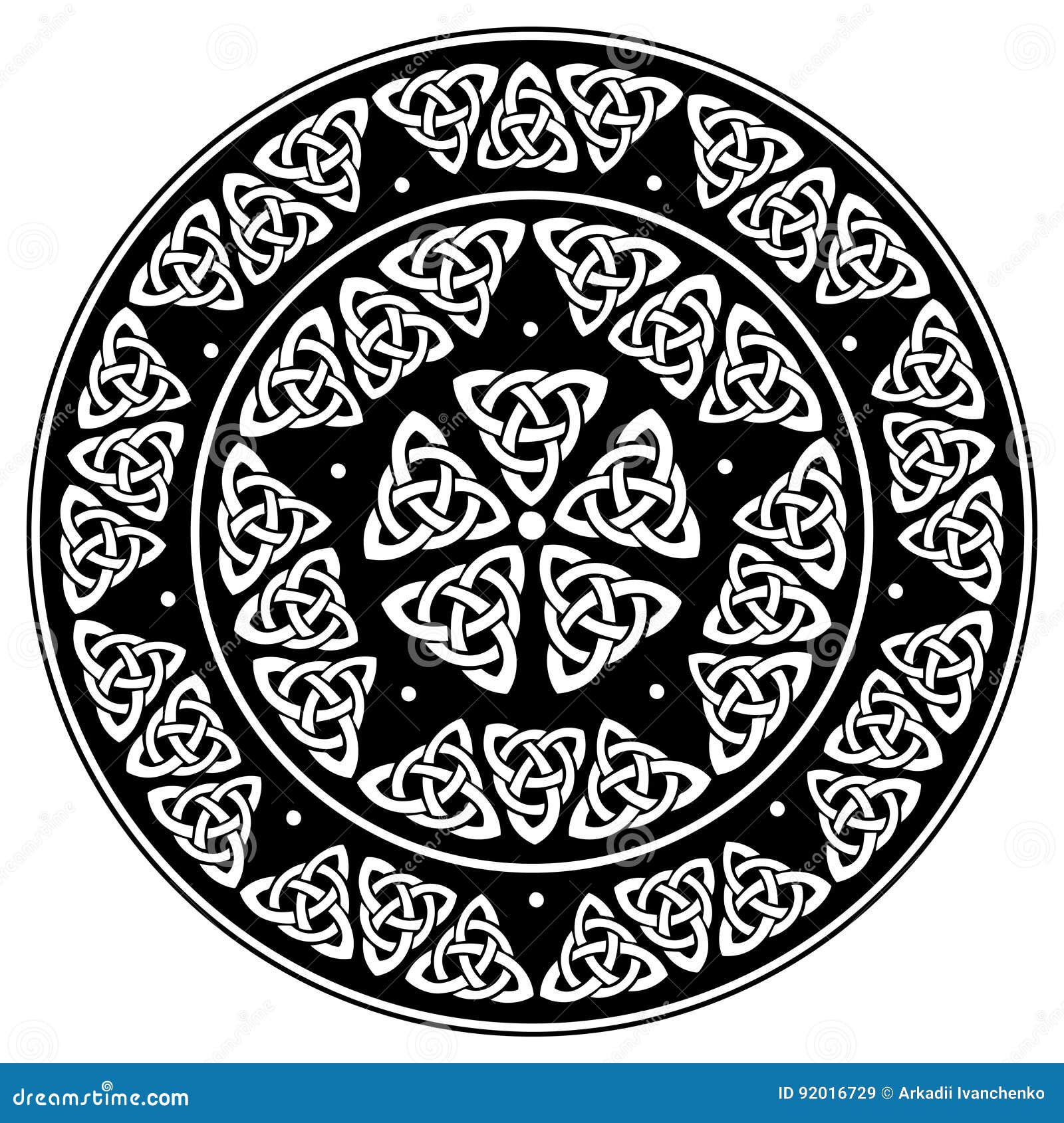 Celtic Shield With Gold And Swords. Vector Illustration | CartoonDealer ...