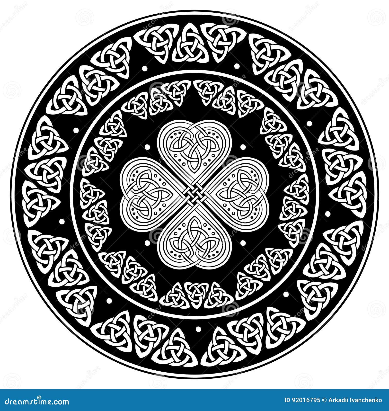 Celtic Shield, Decorated with a Ancient European Pattern Stock Vector ...