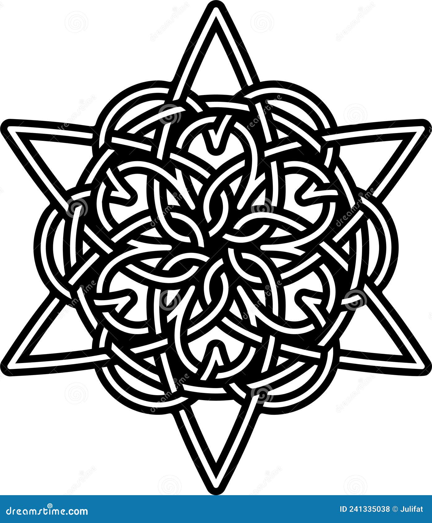 Celtic Star- Tattoo Or Decoration Cartoon Vector | CartoonDealer.com ...