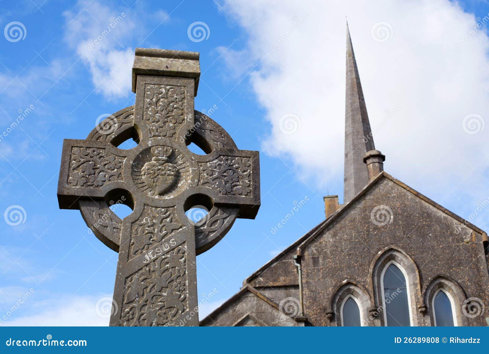 Celtic Stone cross stock photo. Image of blue, christianity - 26289808