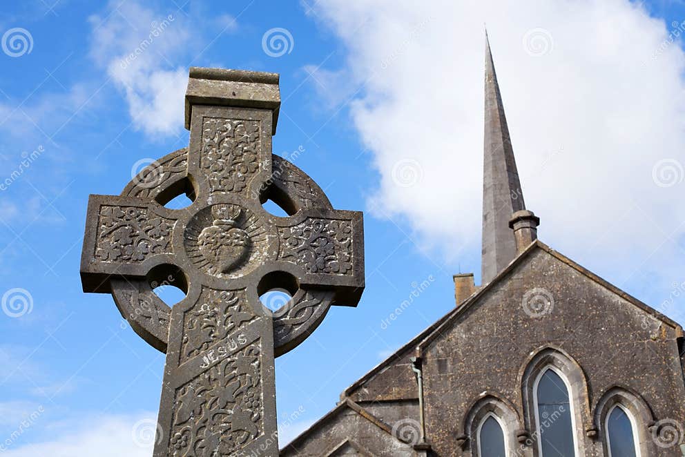 Celtic Stone cross stock photo. Image of blue, christianity - 26289808