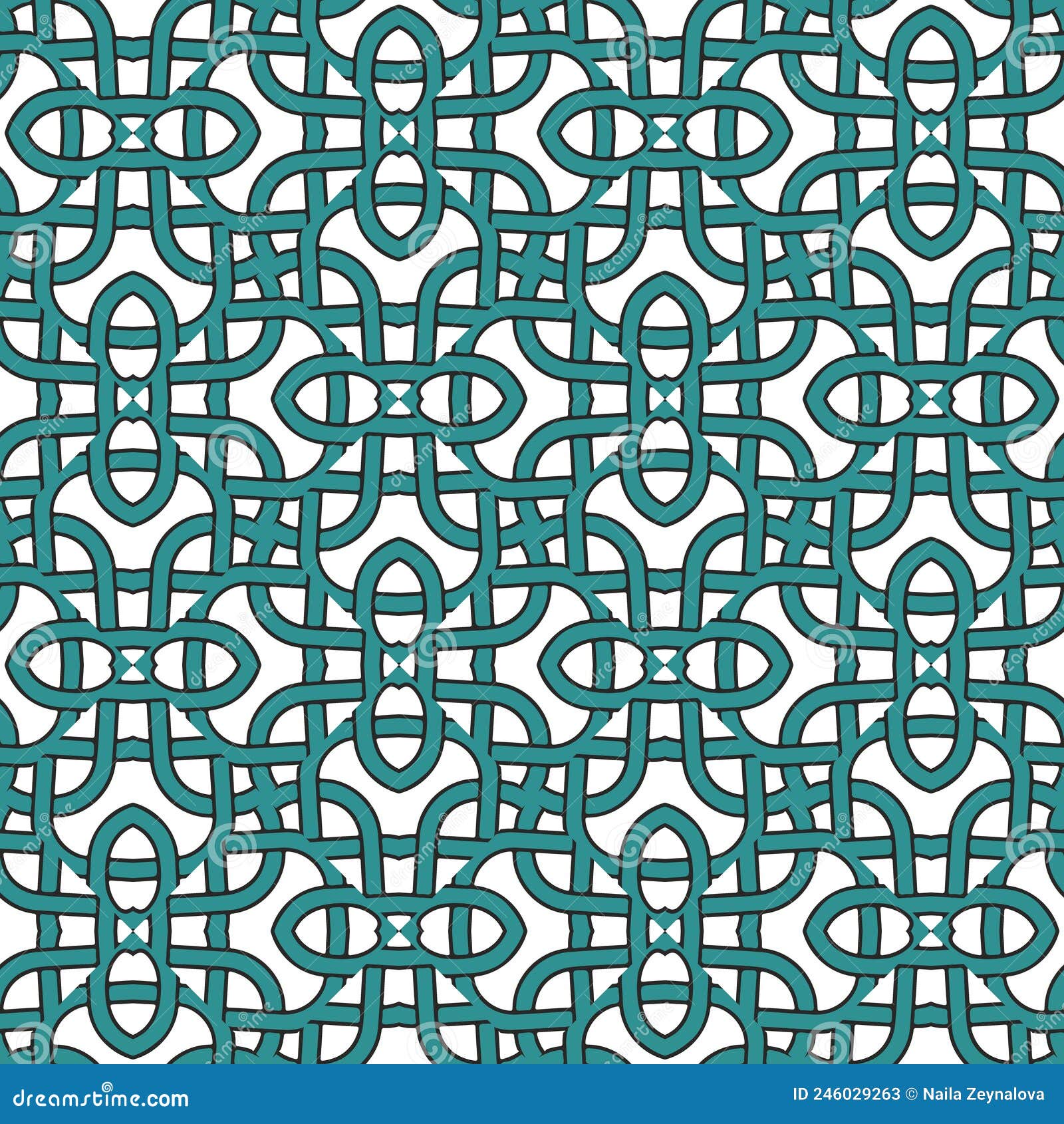 Celtic Style Braided Seamless Pattern. Grid Ornamental Intricate ...