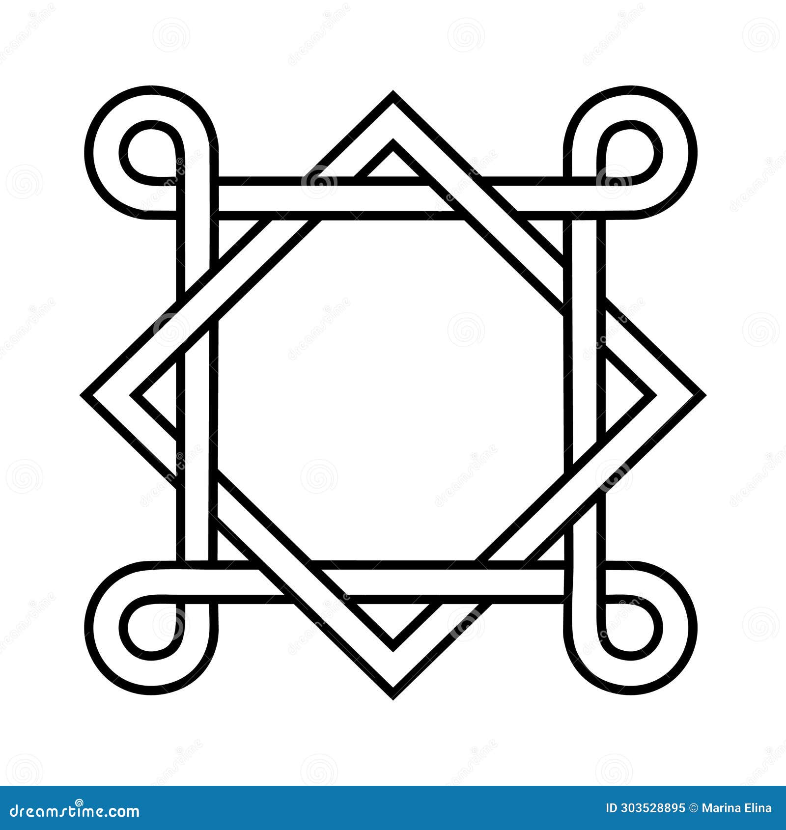 Celtic Style Interlaced Frame. Stock Illustration - Illustration of ...