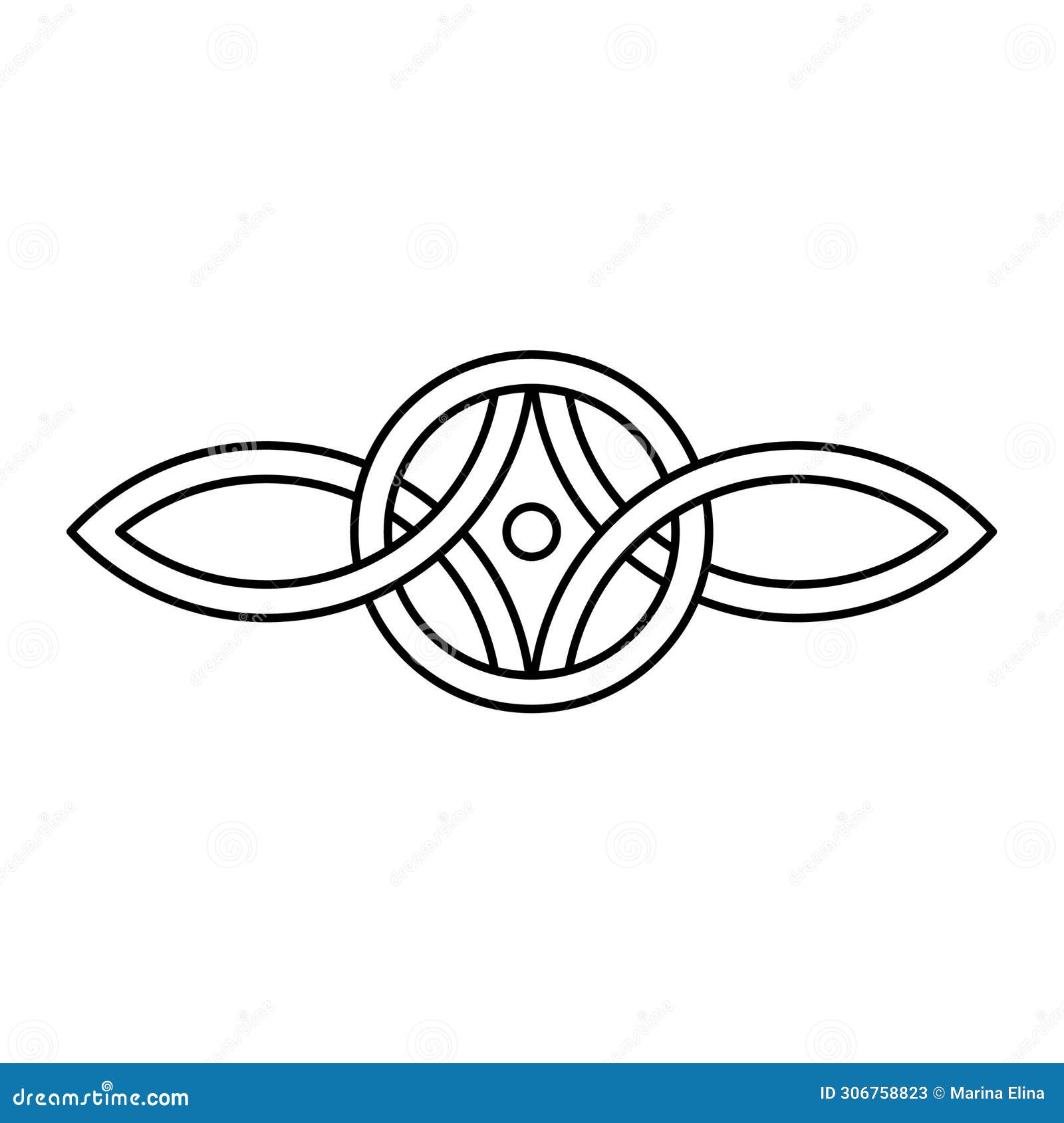 The Serch Bythol Design. Celtic Style Interlaced Pattern Isolated ...