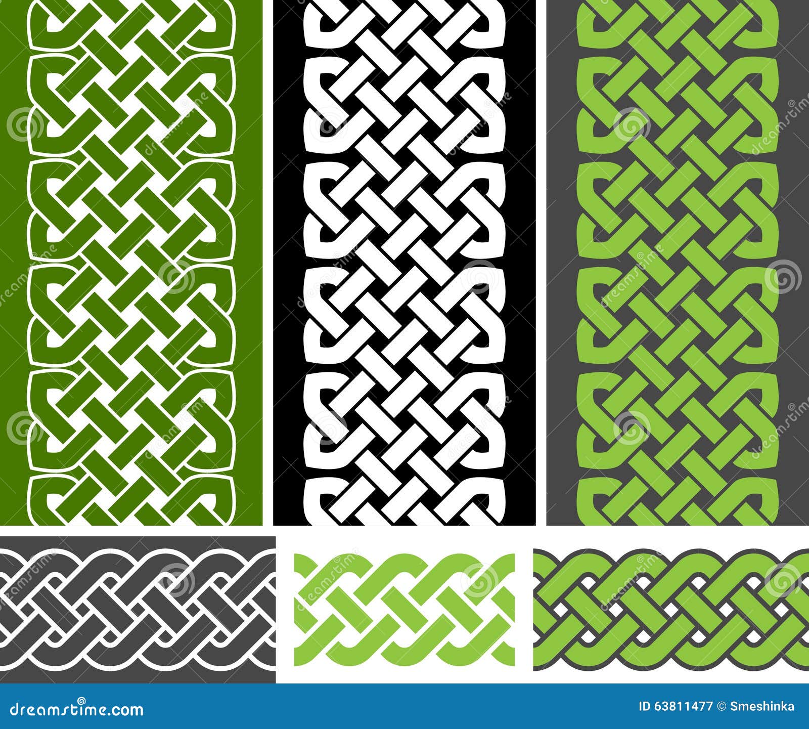 Celtic Braid Frames. Rounded Braided Ornaments Frame, Irish Woven Braid ...