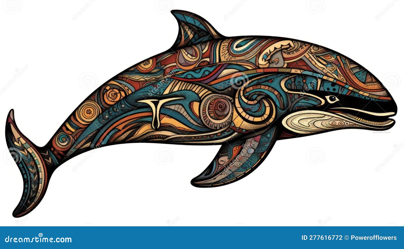 Celtic-style Orca Created with Generative AI Technology Stock ...