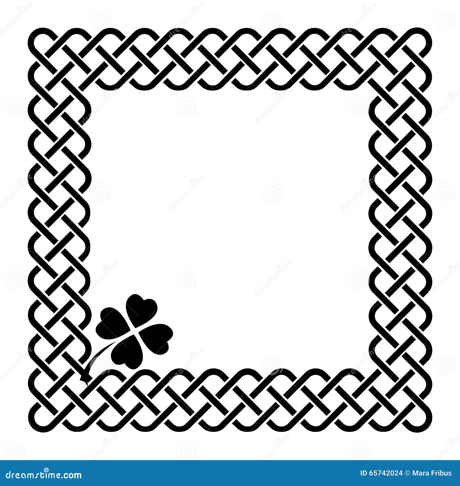 Celtic Style Shamrock Frame Stock Vector - Illustration of gaelic ...