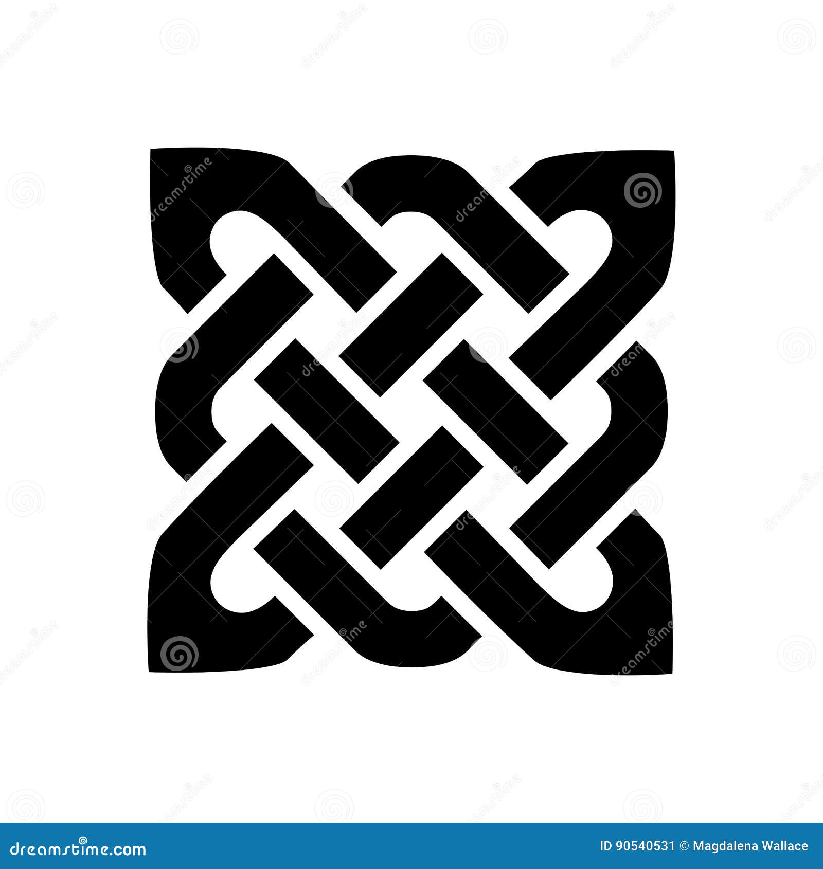 Celtic Style Square Shape Element Based on Eternity Knot Patterns in ...