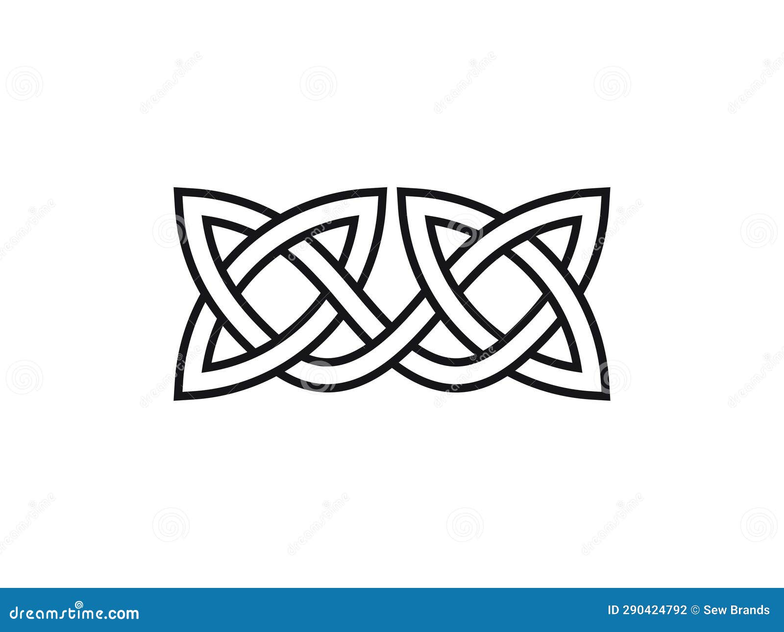 Celtic Symbol of Line Art Sign Stock Illustration - Illustration of ...