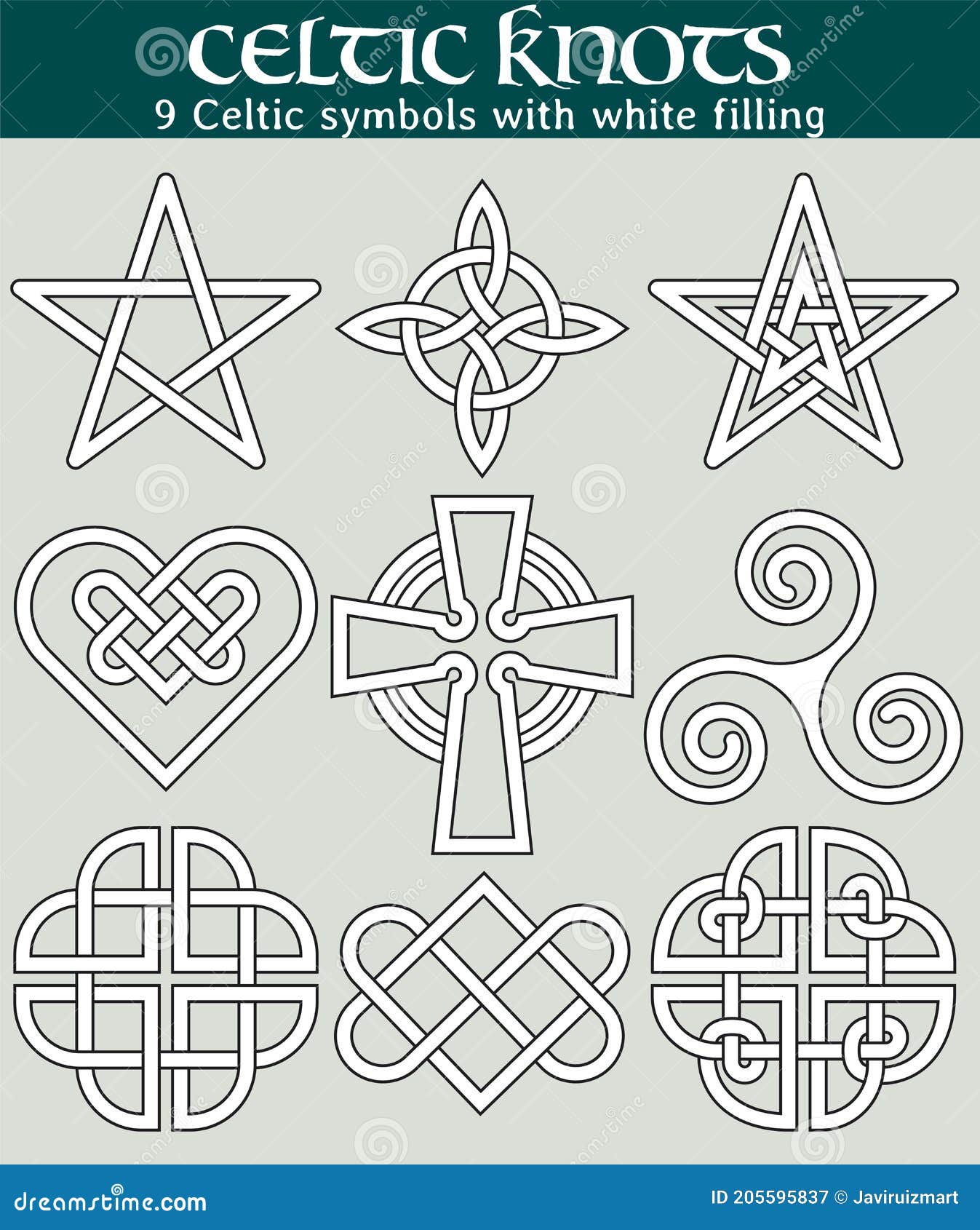 Celtic symbols with fill stock vector. Illustration of spiritual ...