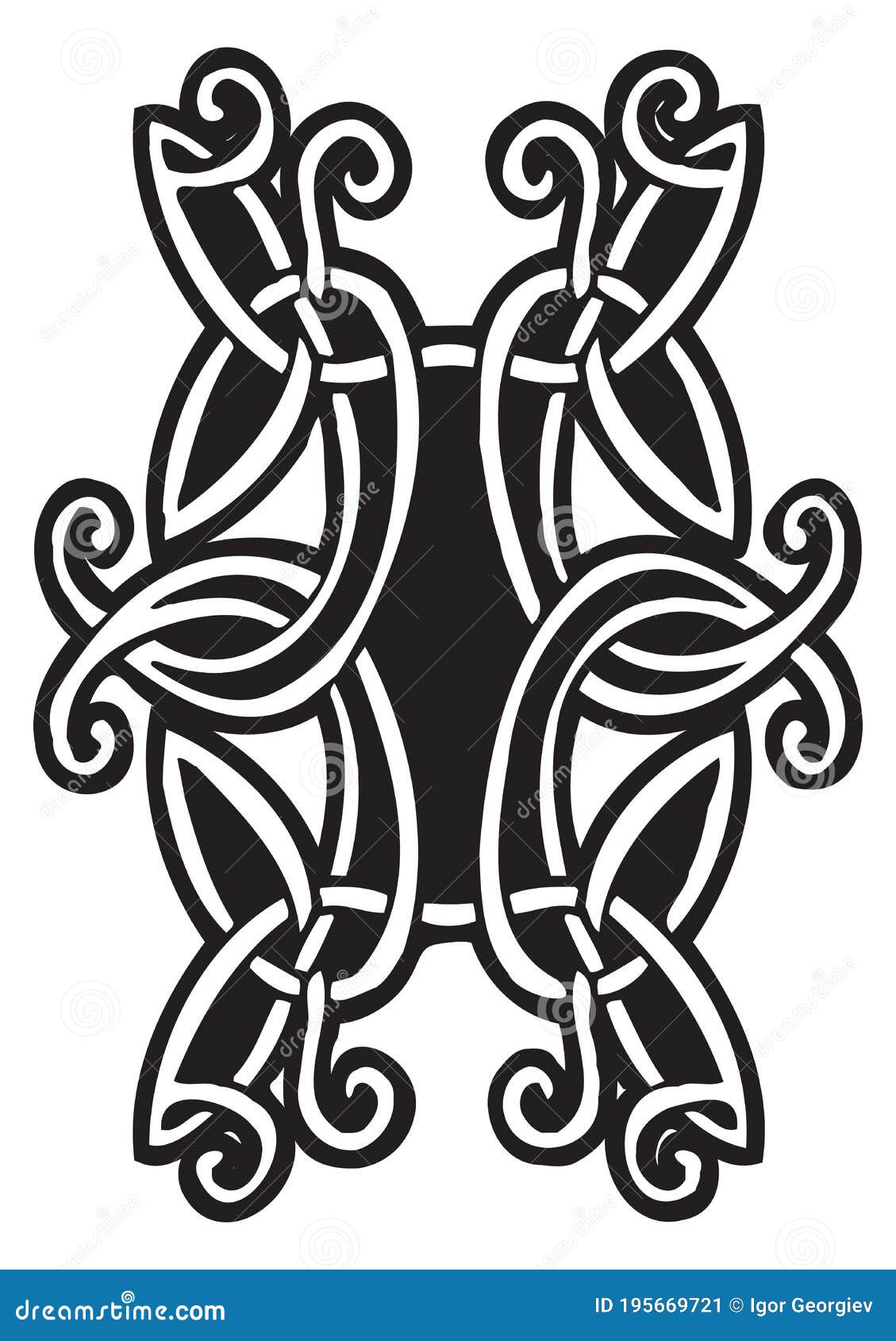 Abstract Decorative Celtic Flower Knot Tattoo Flash Set Stock Vector ...