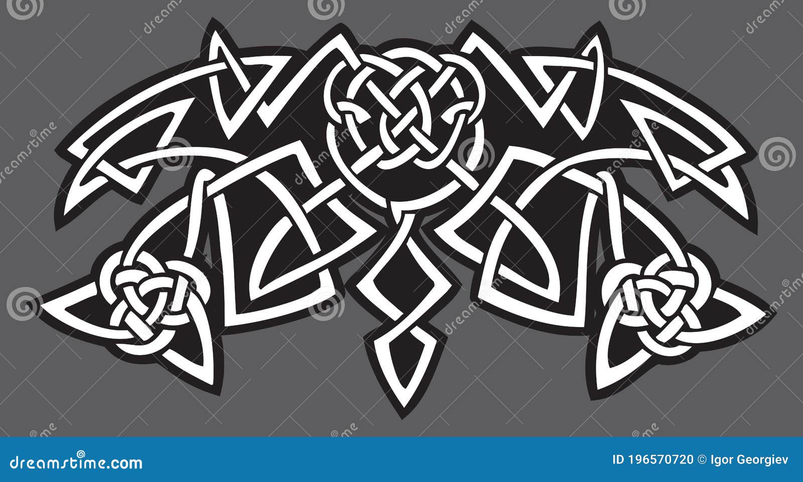 Abstract Decorative Celtic Irish Knot Tattoo Flash Stock Vector ...