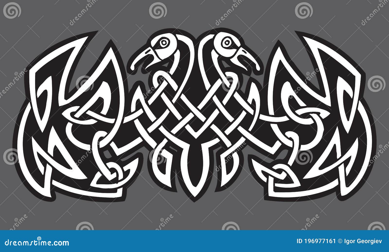 Abstract Decorative Celtic Irish Birds Knot Tattoo Stock Vector ...