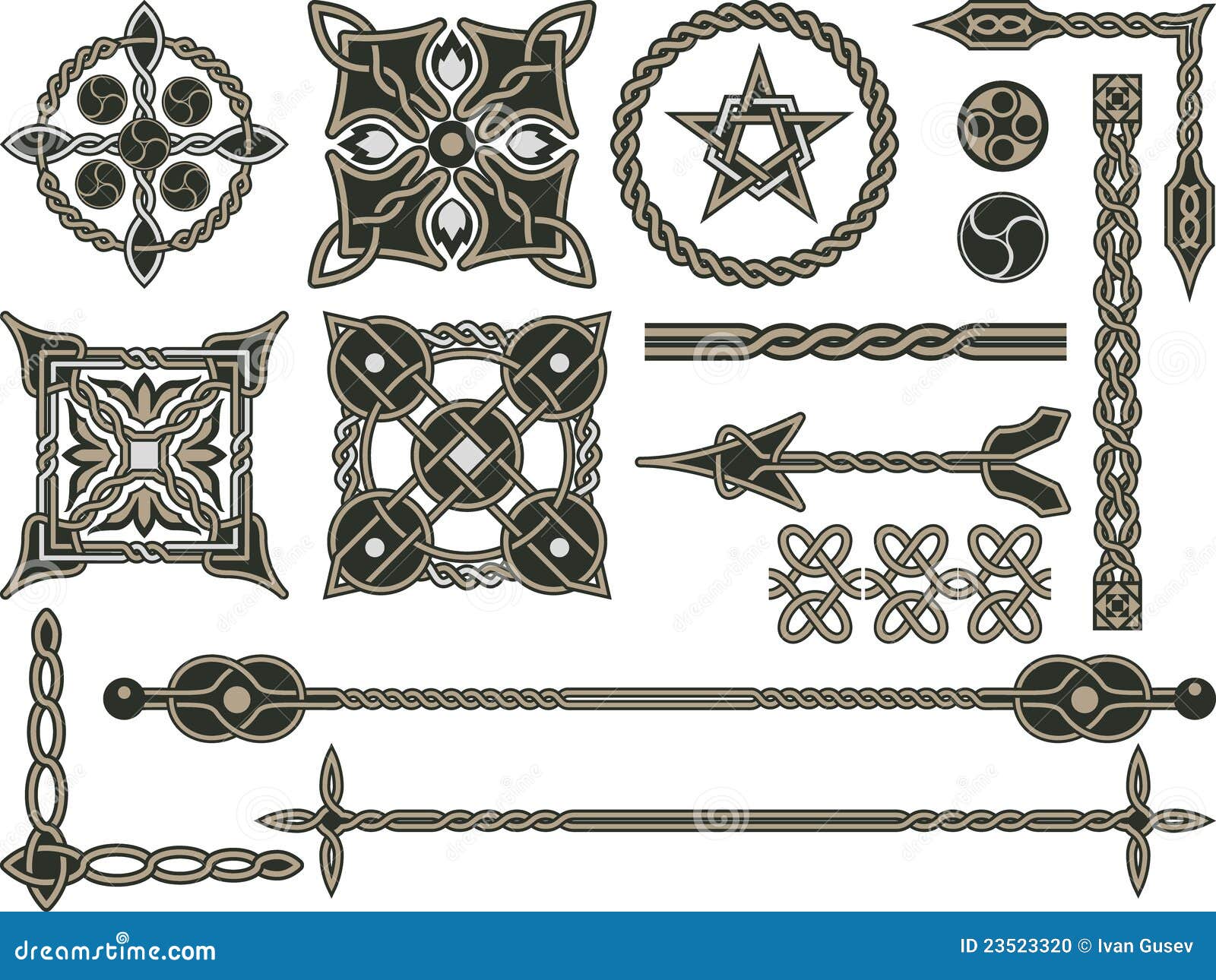 Celtic Traditional Elements Stock Vector - Illustration of design ...