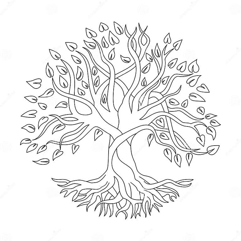 The Celtic Tree Of Life Vector Illustration Stock Vector Illustration Of Earth Tree 306758829