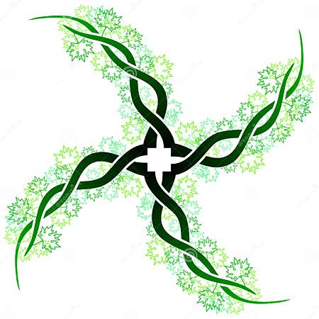 Celtic tree symbol - maple stock vector. Illustration of season - 6212999