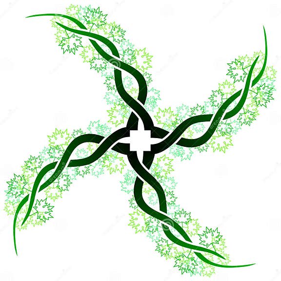 Celtic tree symbol - maple stock vector. Illustration of season - 6212999