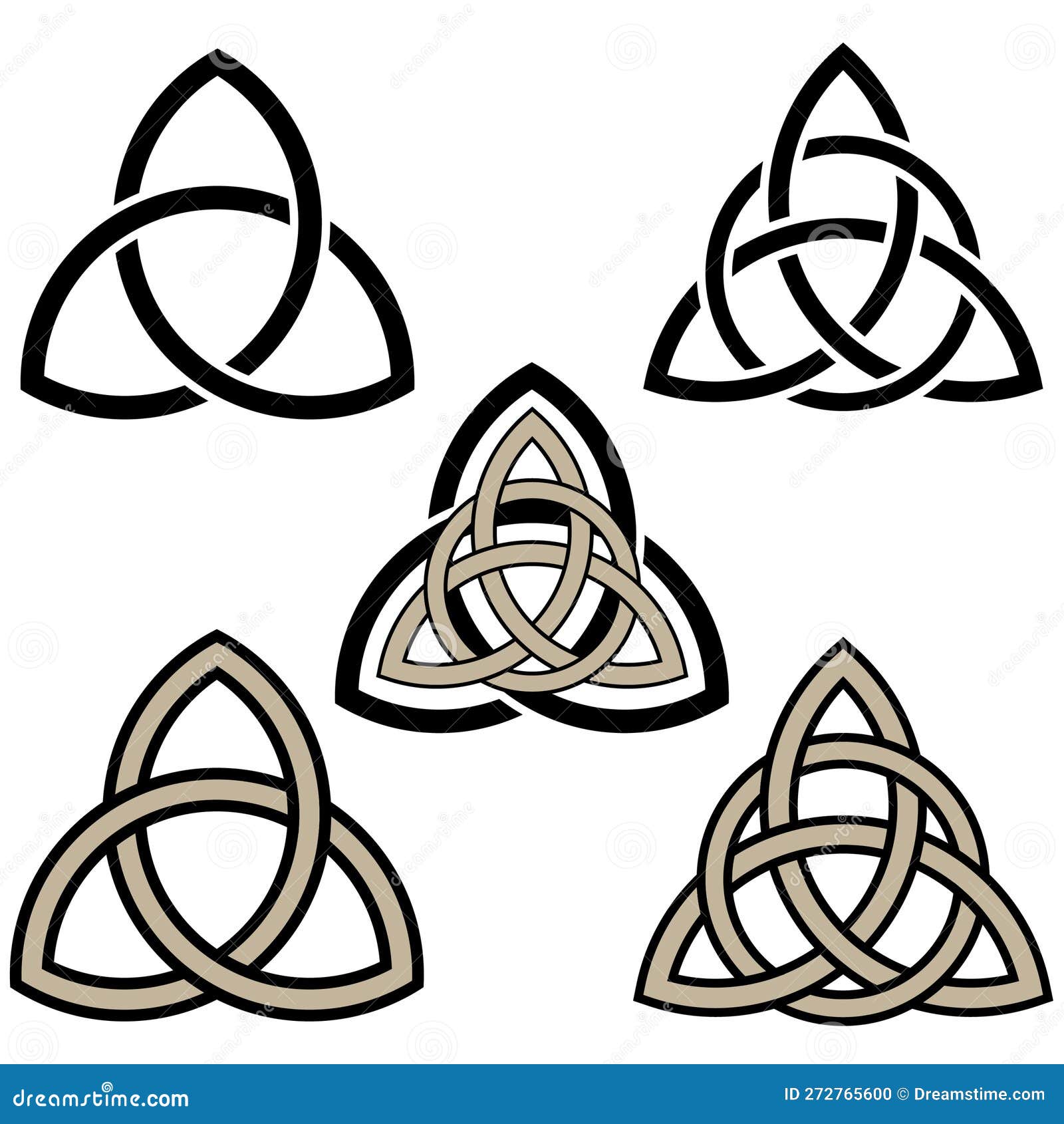 Viking Trinity Triquetra Tribal Tattoo Design For Scale Seamless ...