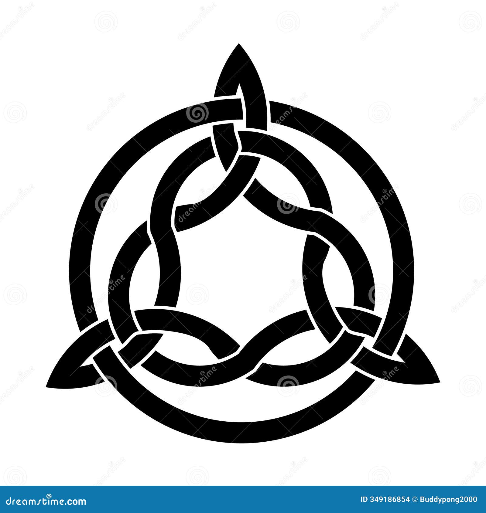 Celtic Trinity Triquetra Knot Endless for Tattoo Icon Logo. Vector ...