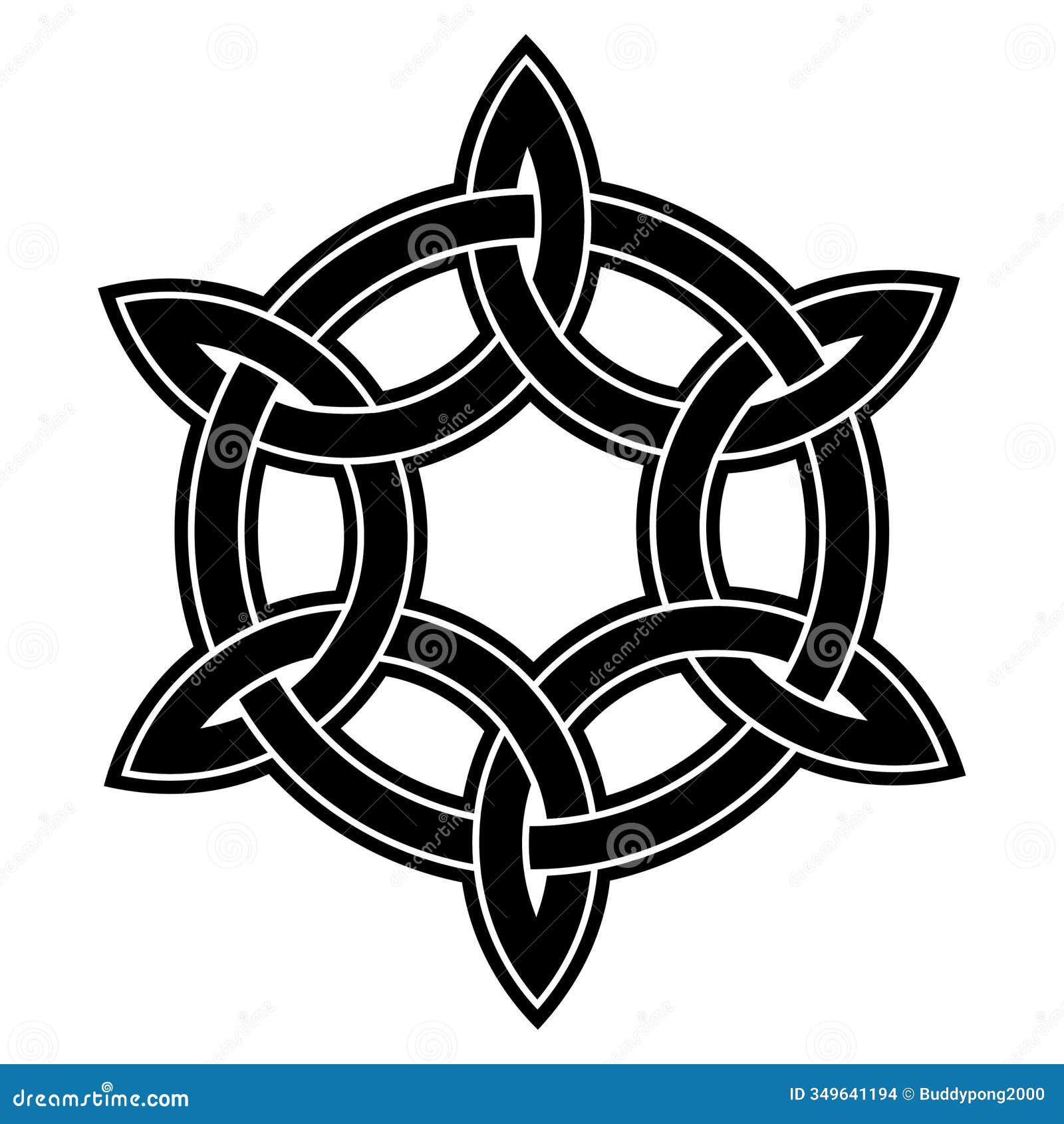 Celtic Trinity Triquetra Knot Endless for Tattoo Icon Logo. Vector ...