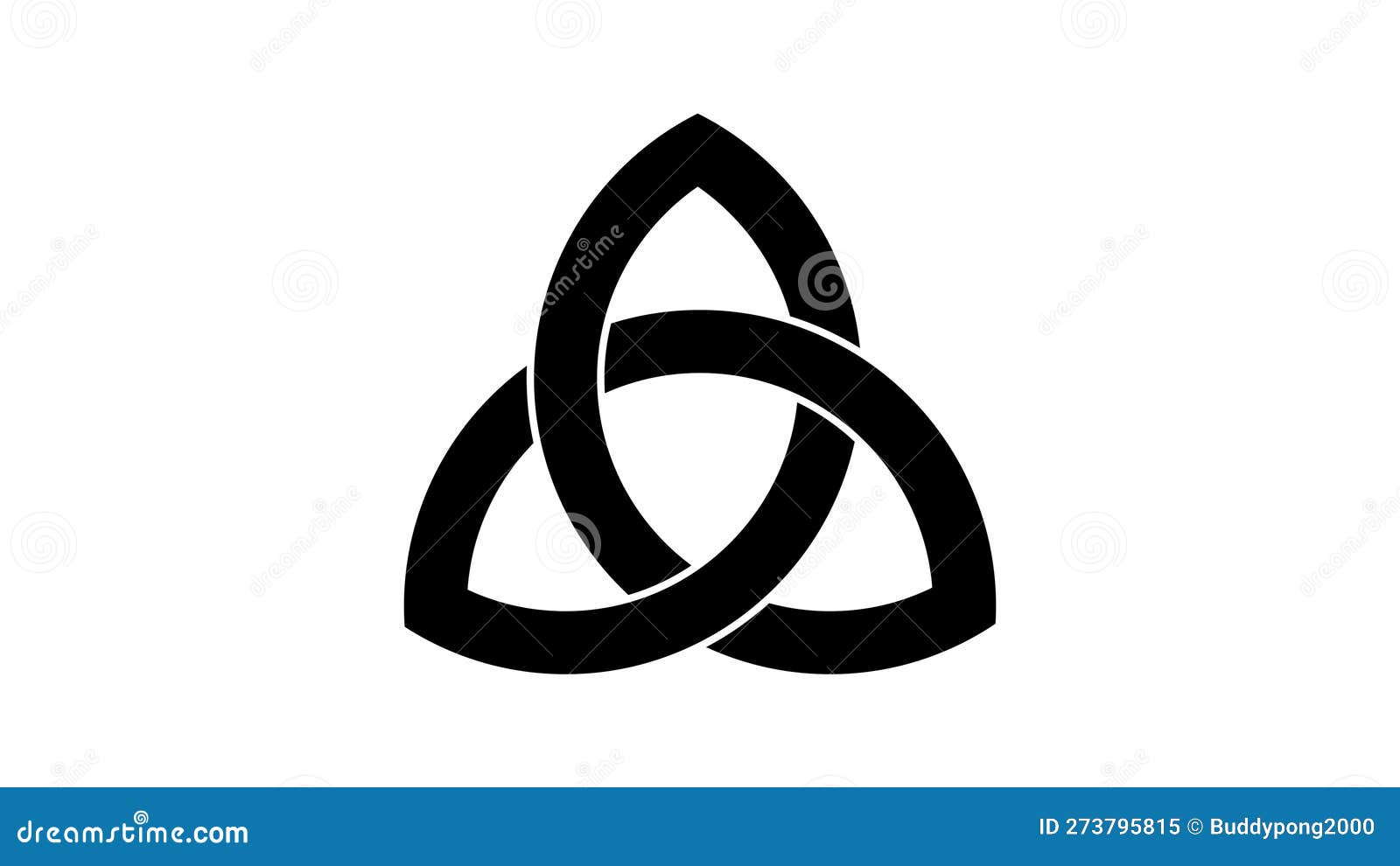 Celtic Triquetra Trinity Knot Vector on White Background Stock Vector ...