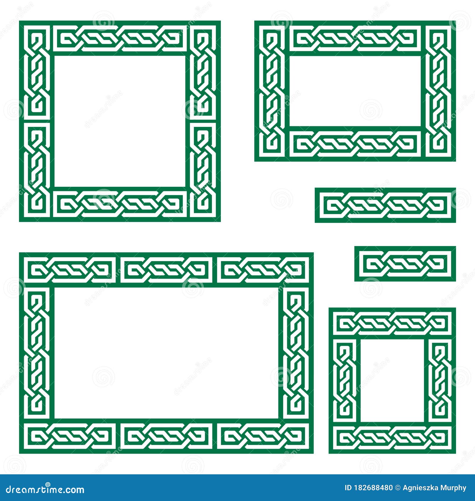 Celtic Vector Frame or Border Pattern Collection Square and Rectangle ...