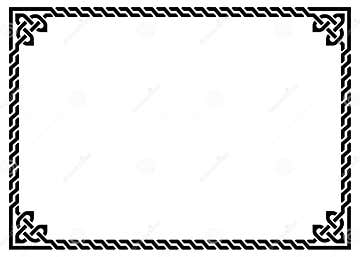 Celtic Vector Frame or Border Pattern with Decorative Corners ...