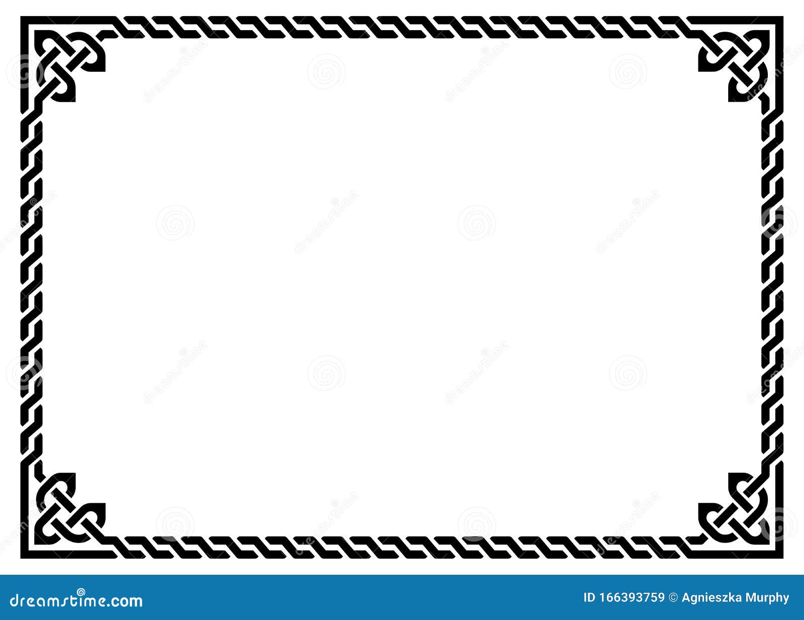 Celtic Vector Frame Or Border Pattern With Decorative Corners ...