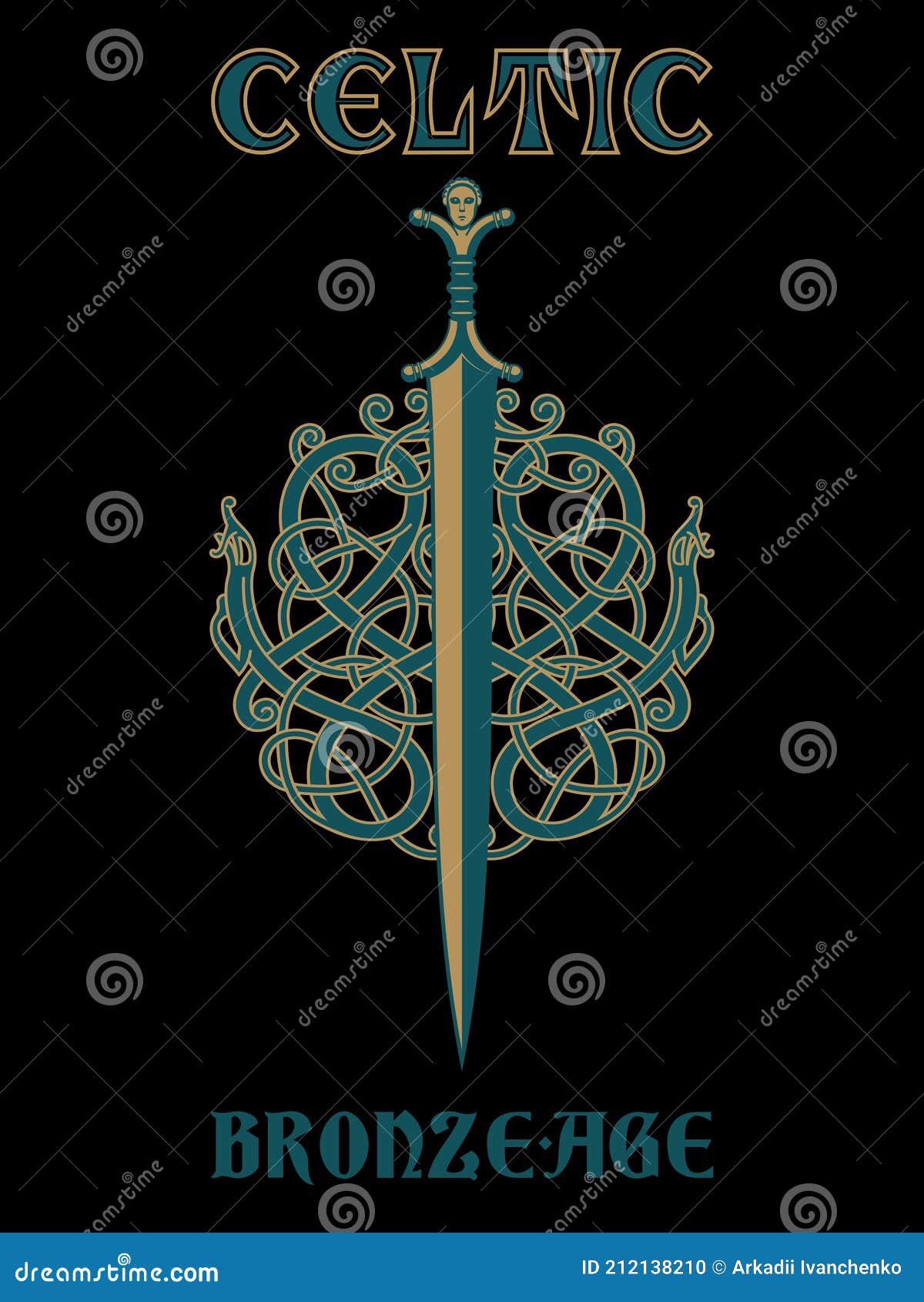 Celtic, Viking Design. Celtic Sword And Celtic Scandinavian Ornaments ...