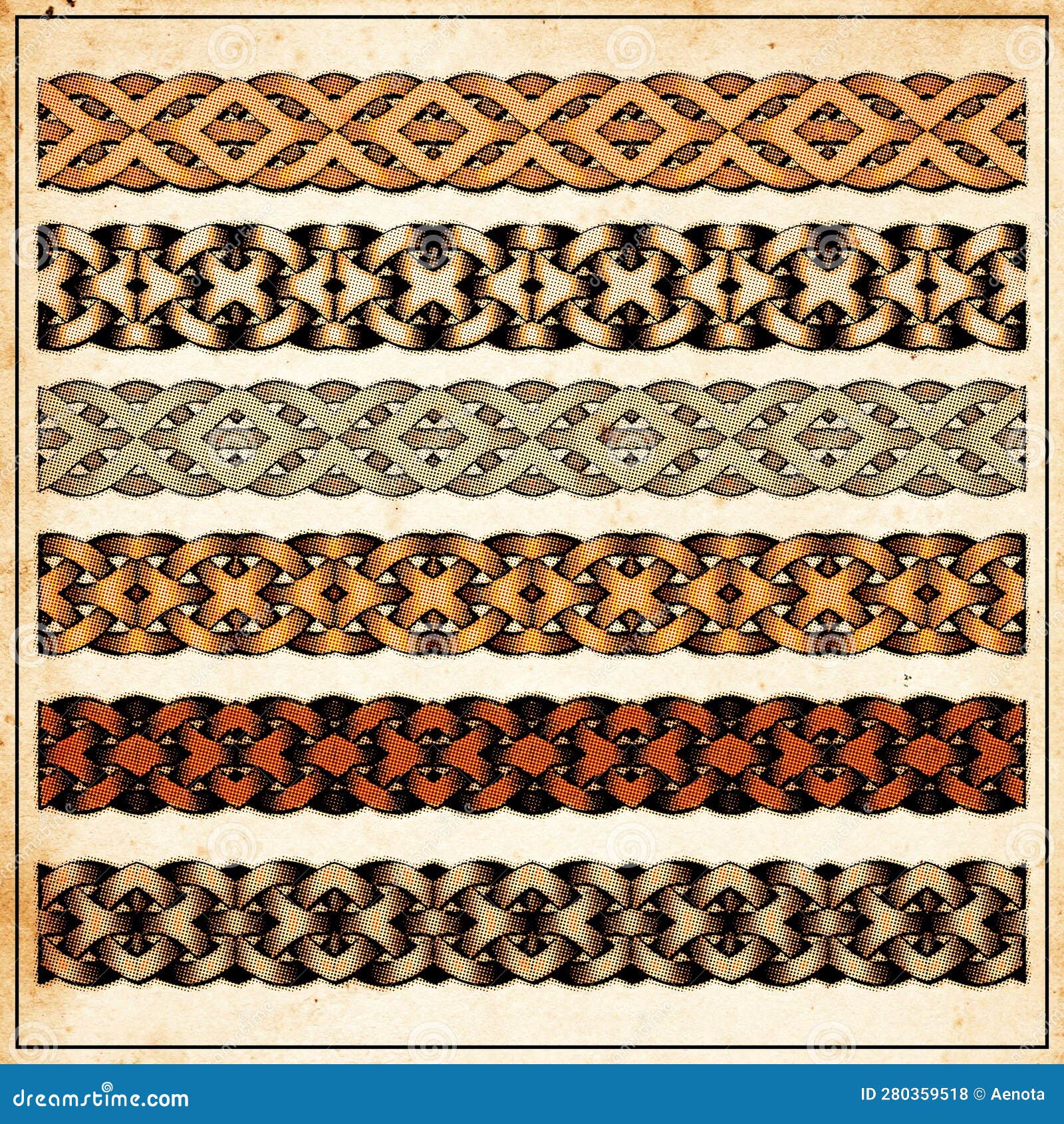 Celtic weaving borders stock illustration. Illustration of design ...