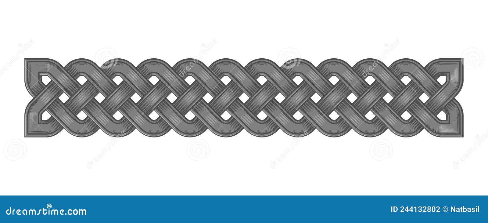 Celtic Weaving Interlaced Border Stock Vector - Illustration of element, scottish: 244132802