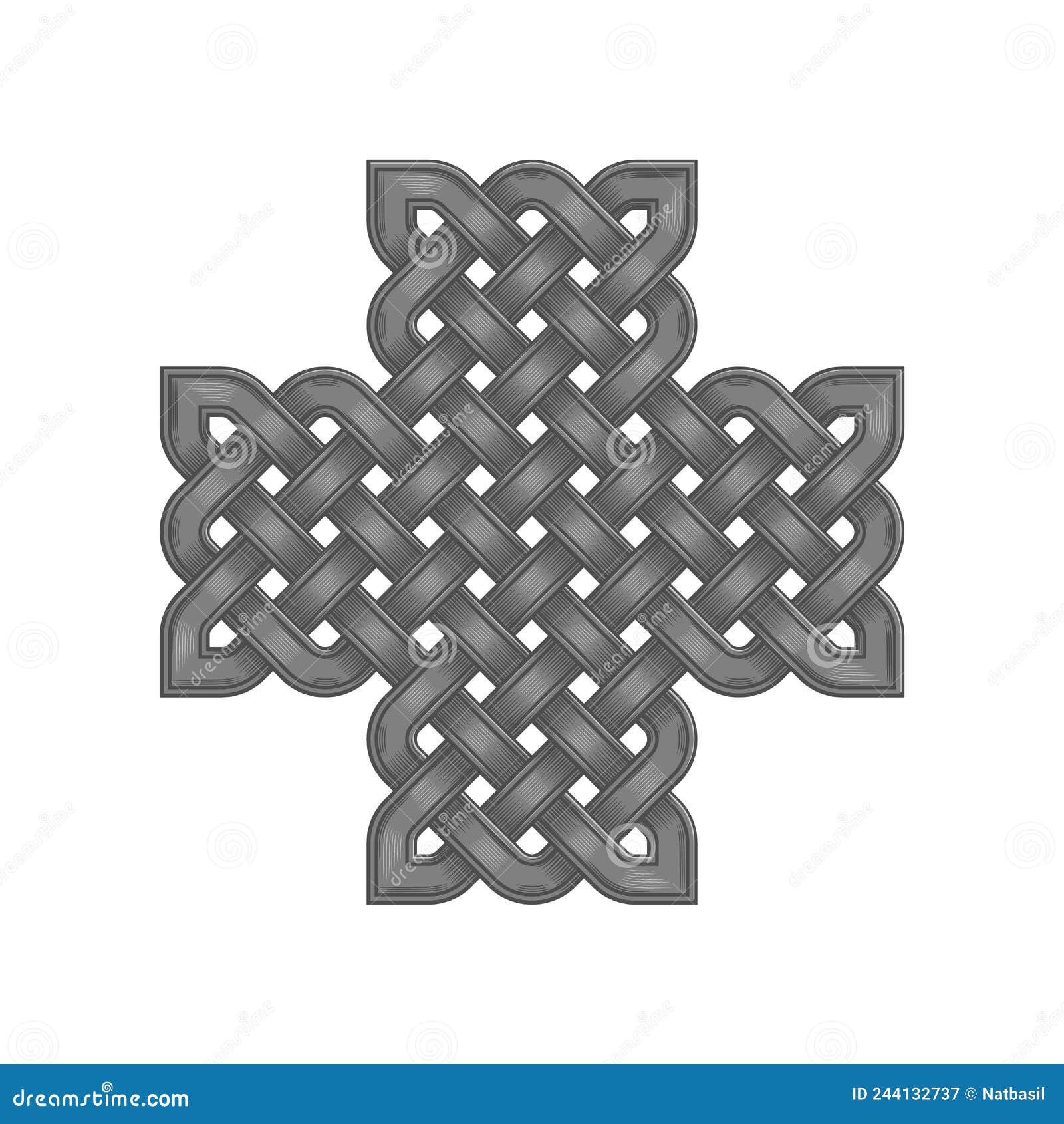 Celtic Weaving in Shape of Cross Stock Vector - Illustration of gothic ...