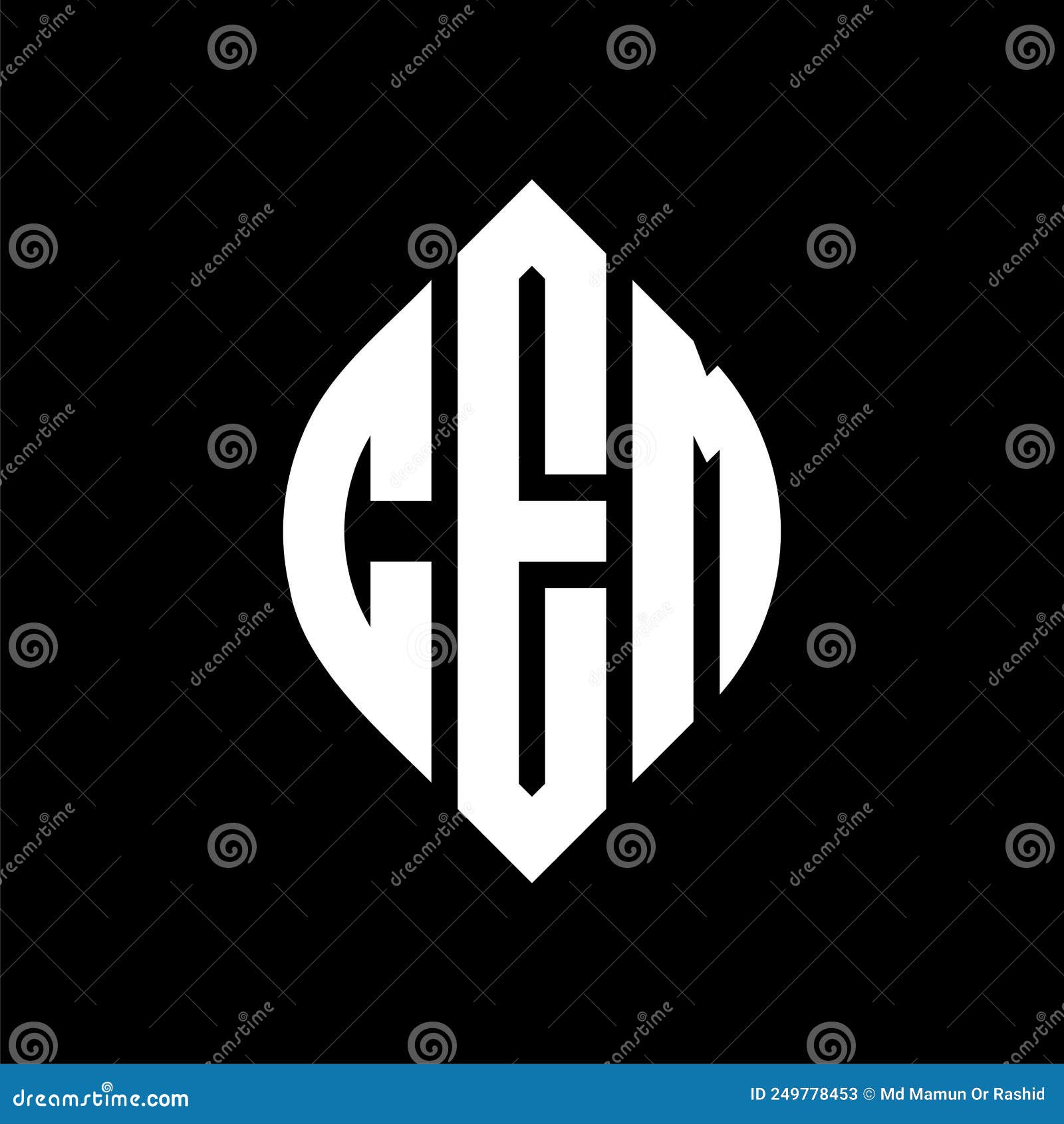 CEM Circle Letter Logo Design with Circle and Ellipse Shape. CEM ...