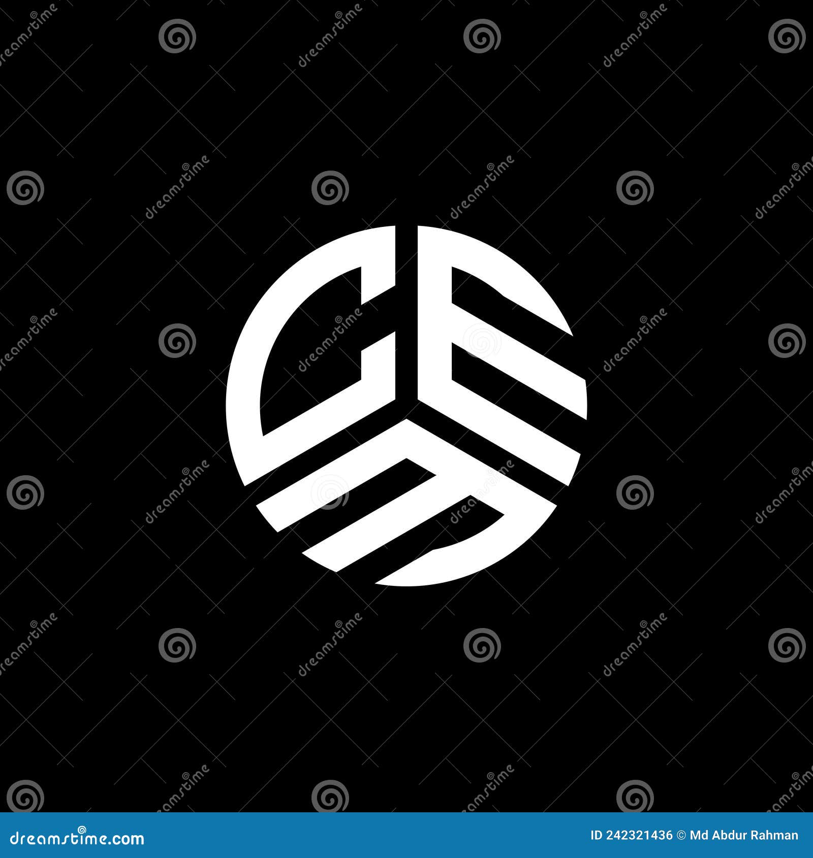 CEM Letter Logo Design On White Background. CEM Creative Initials ...