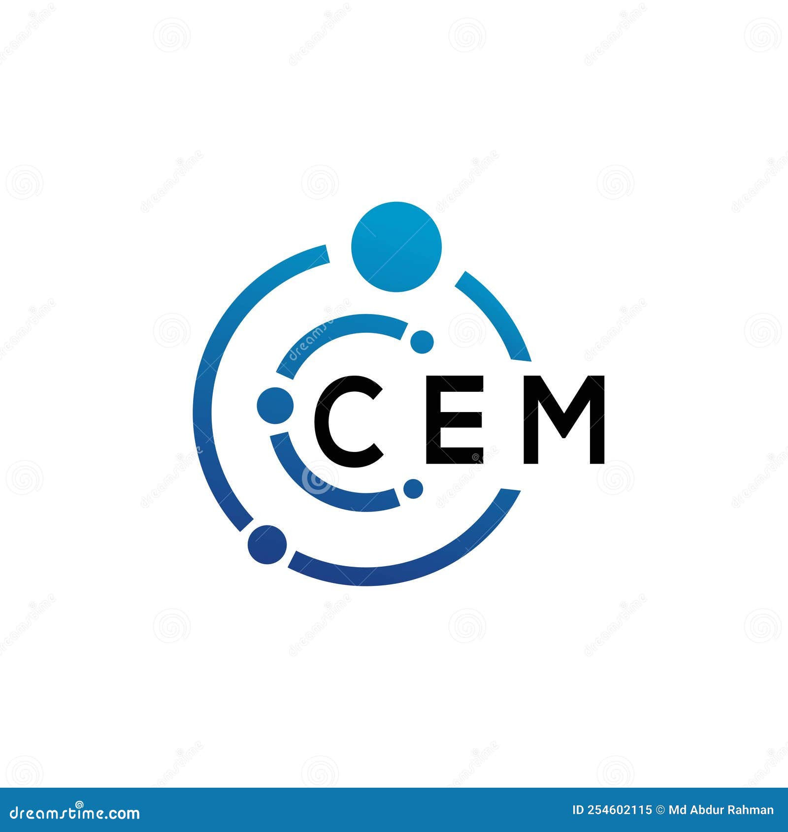 CEM Letter Logo Design On White Background. CEM Creative Initials ...