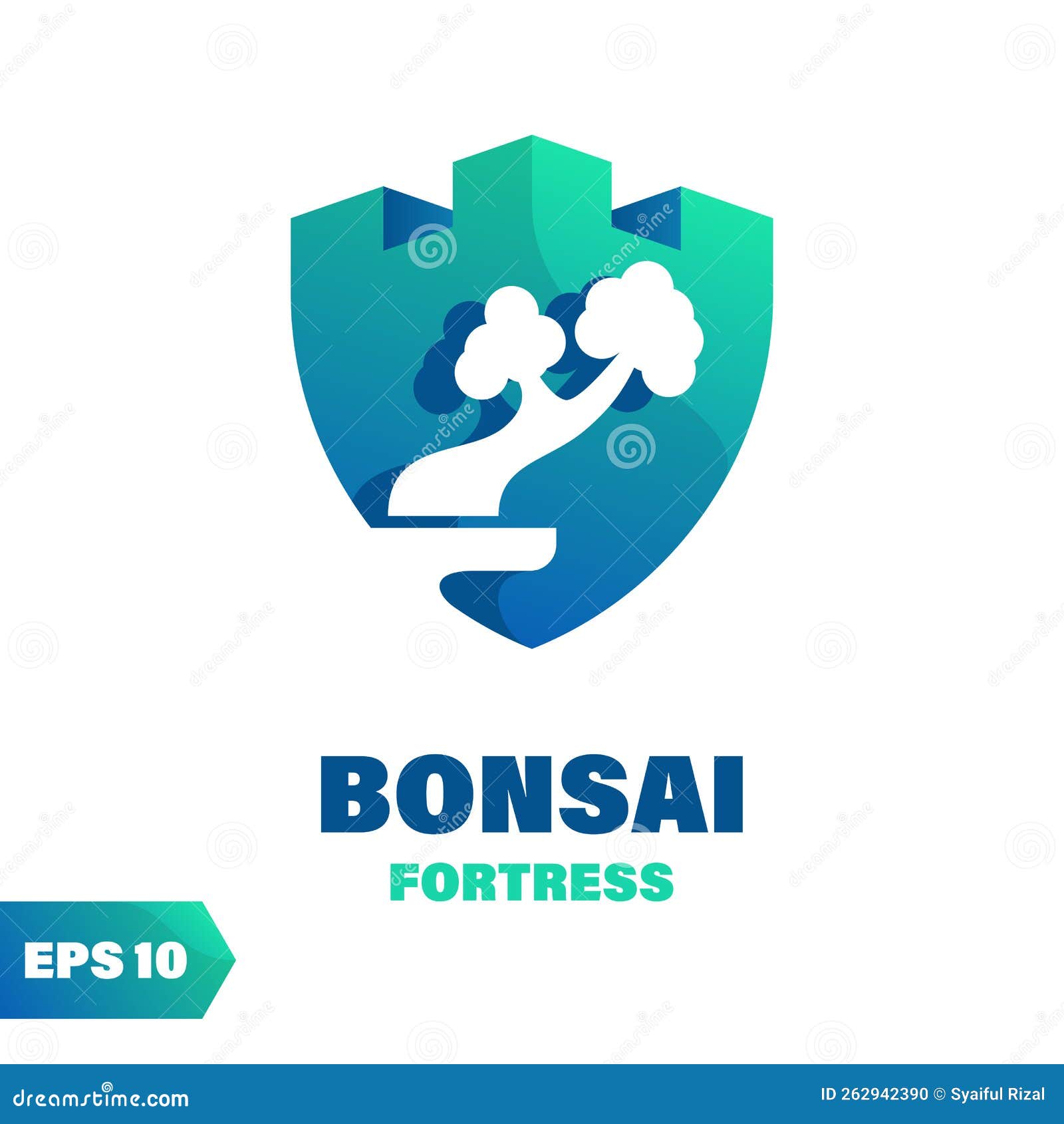 Dual Mining Shield and Stronghold Negative Space Bonsai. Stock ...