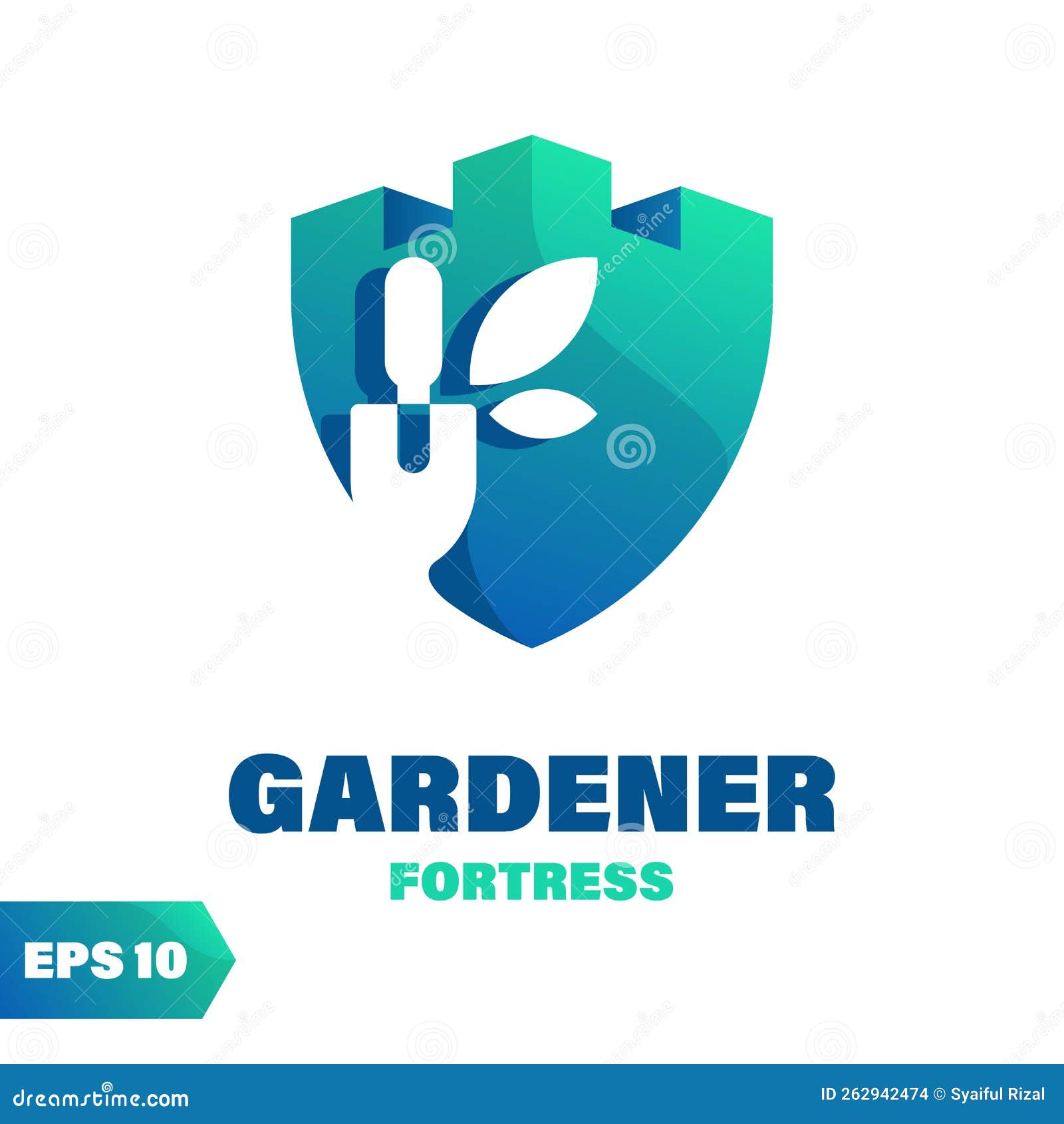 Dual Mining Shield and Stronghold Negative Space Leaf. Stock ...