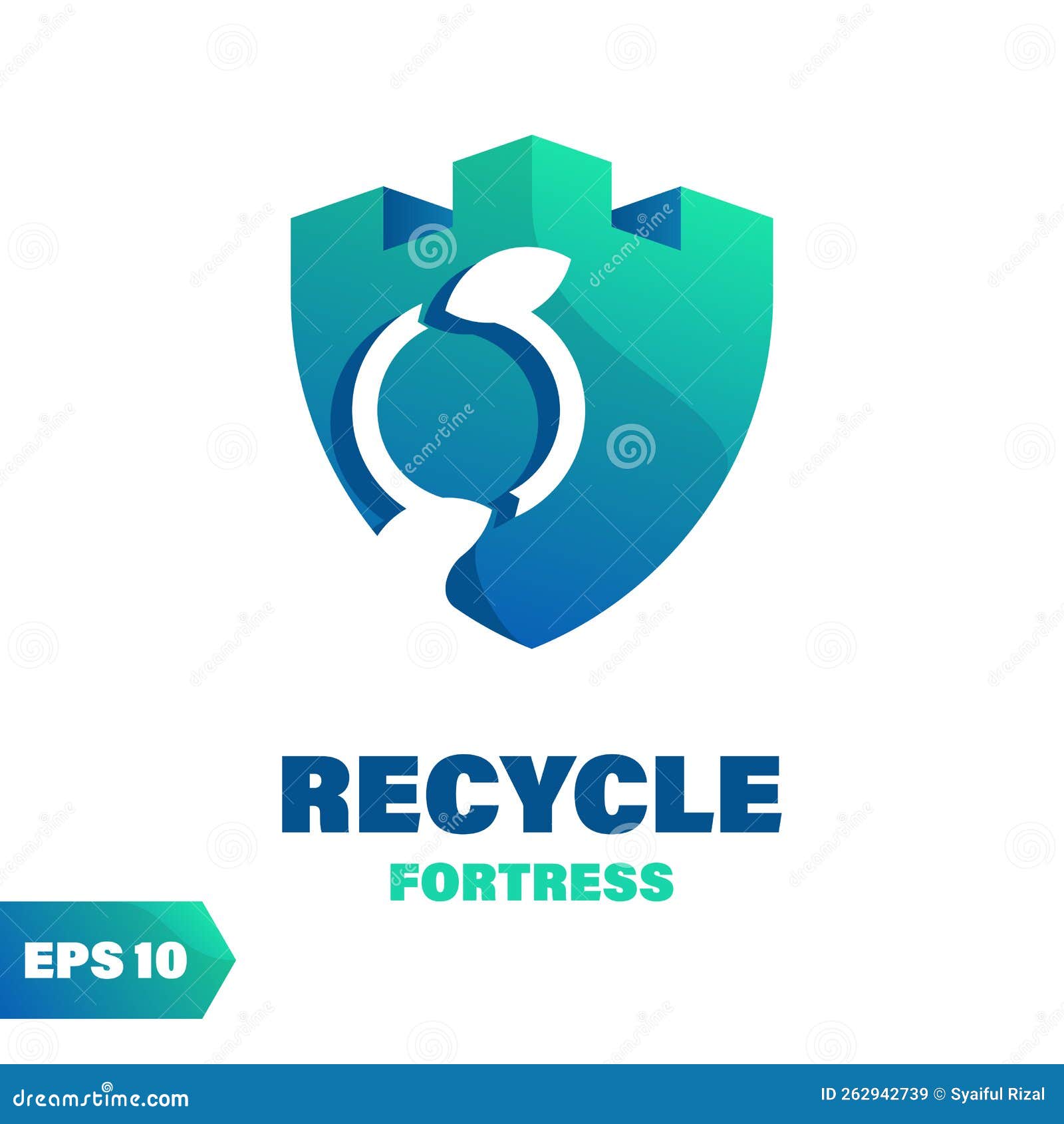 Dual Mining Shield and Stronghold Negative Space Recycle. Stock ...