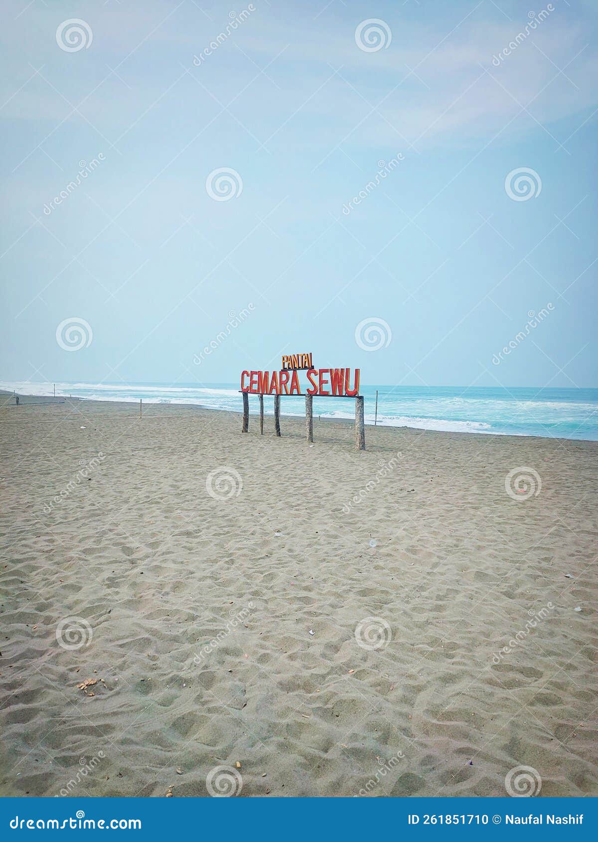Cemara Sewu Beach in Java stock photo. Image of coast - 261851710