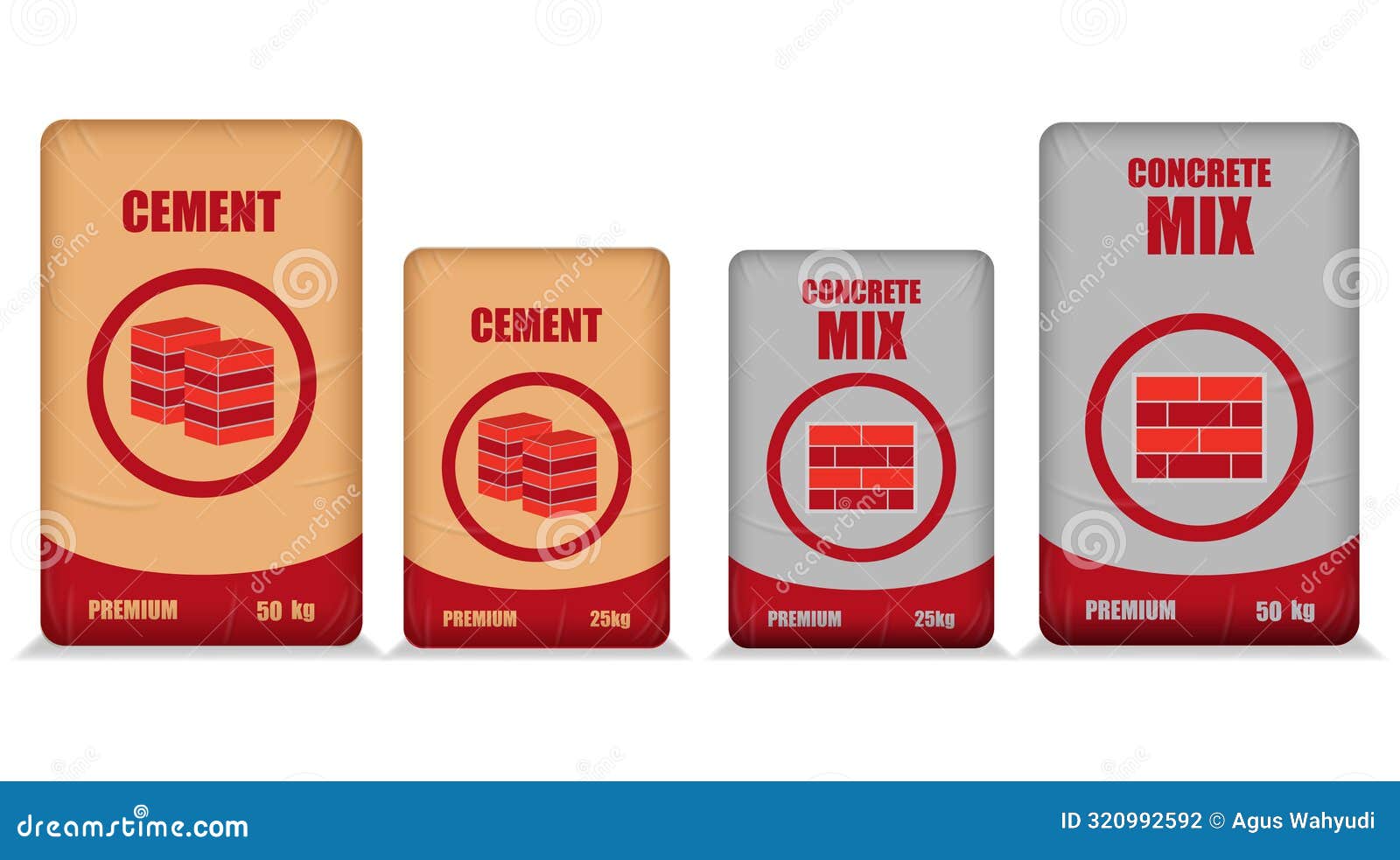 Building Material Supplies, Cement Sack. Eps Vector... Stock Vector - Illustration of ...