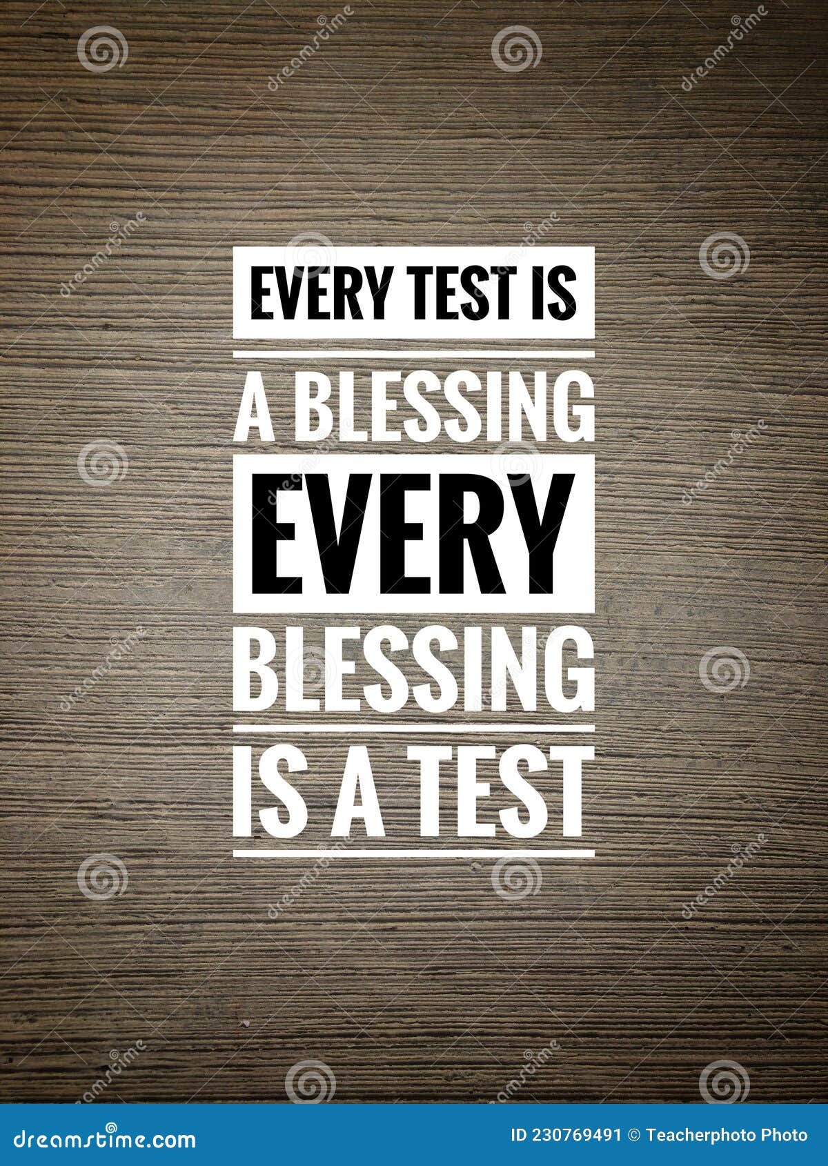 Cement Background with Phrase EVERY TEST is a BLESSING EVERY BLESSING ...