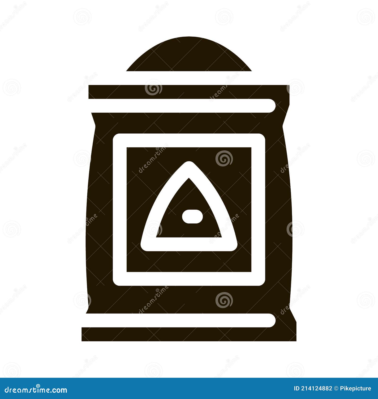 Cement Bag Icon Vector Glyph Illustration Stock Vector - Illustration ...