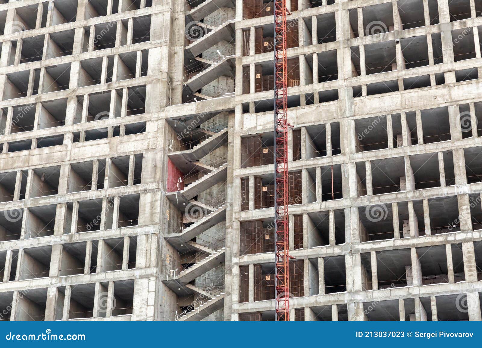 Base Construction Of Electric Pole, Platform For Fixing Bolts With ...