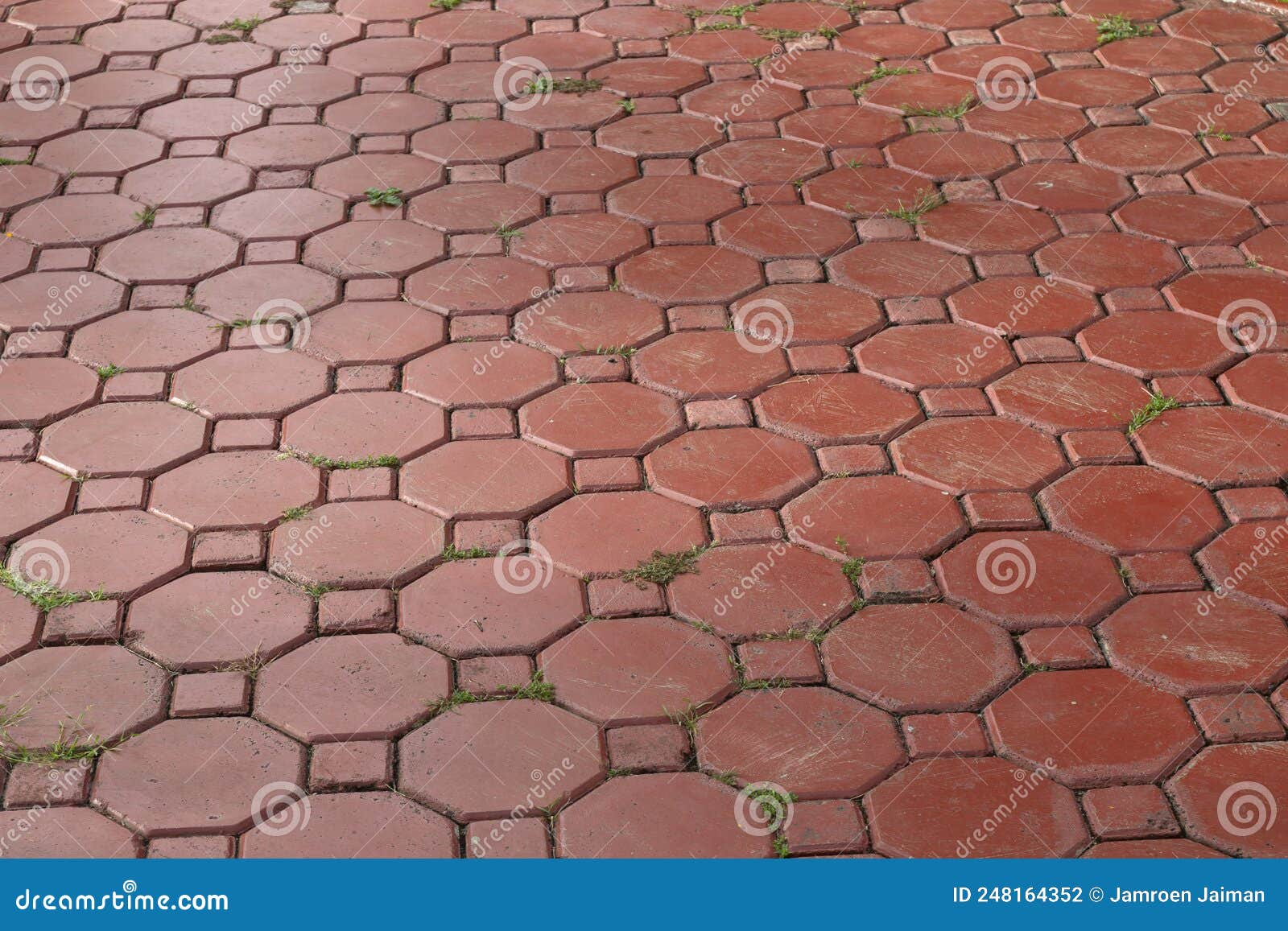Cement Block Walkway, Cement Brick Floor Background Stock Photo - Image ...