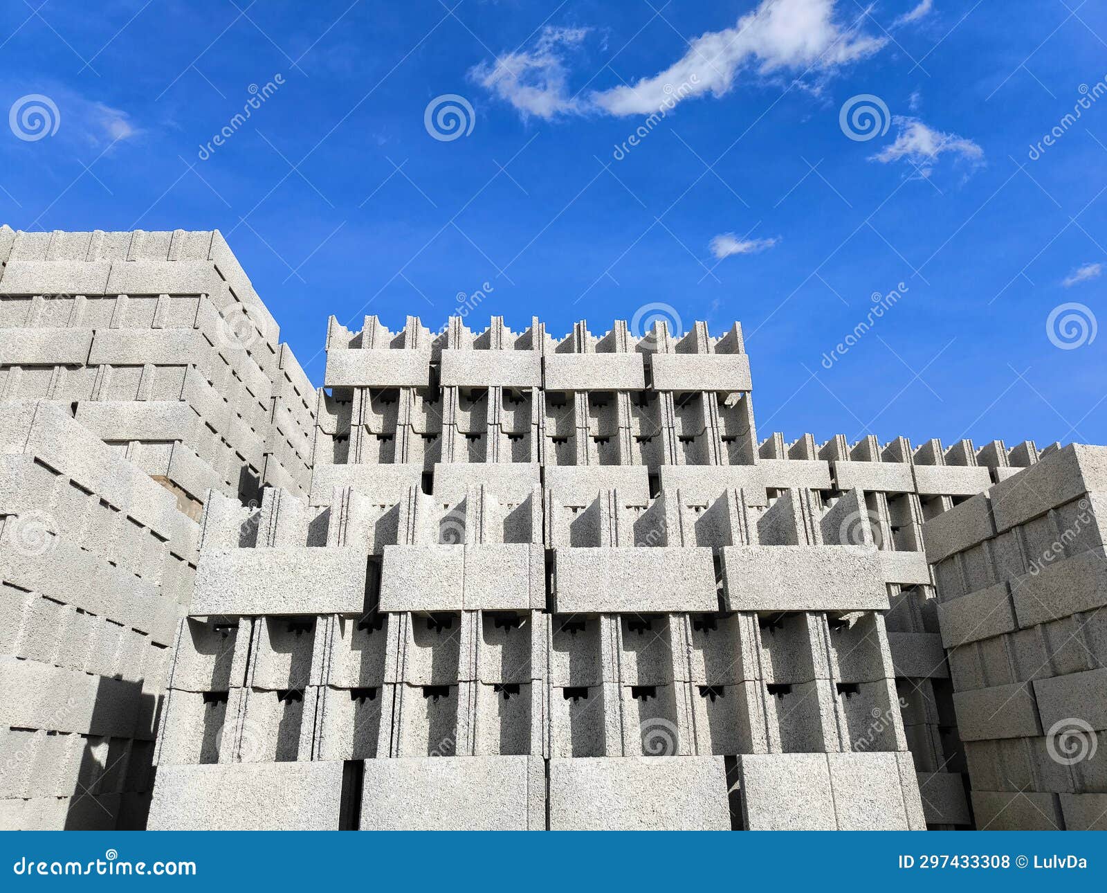 Pile Of Cement In Bags,neatly Stacked For A Construction Project ...