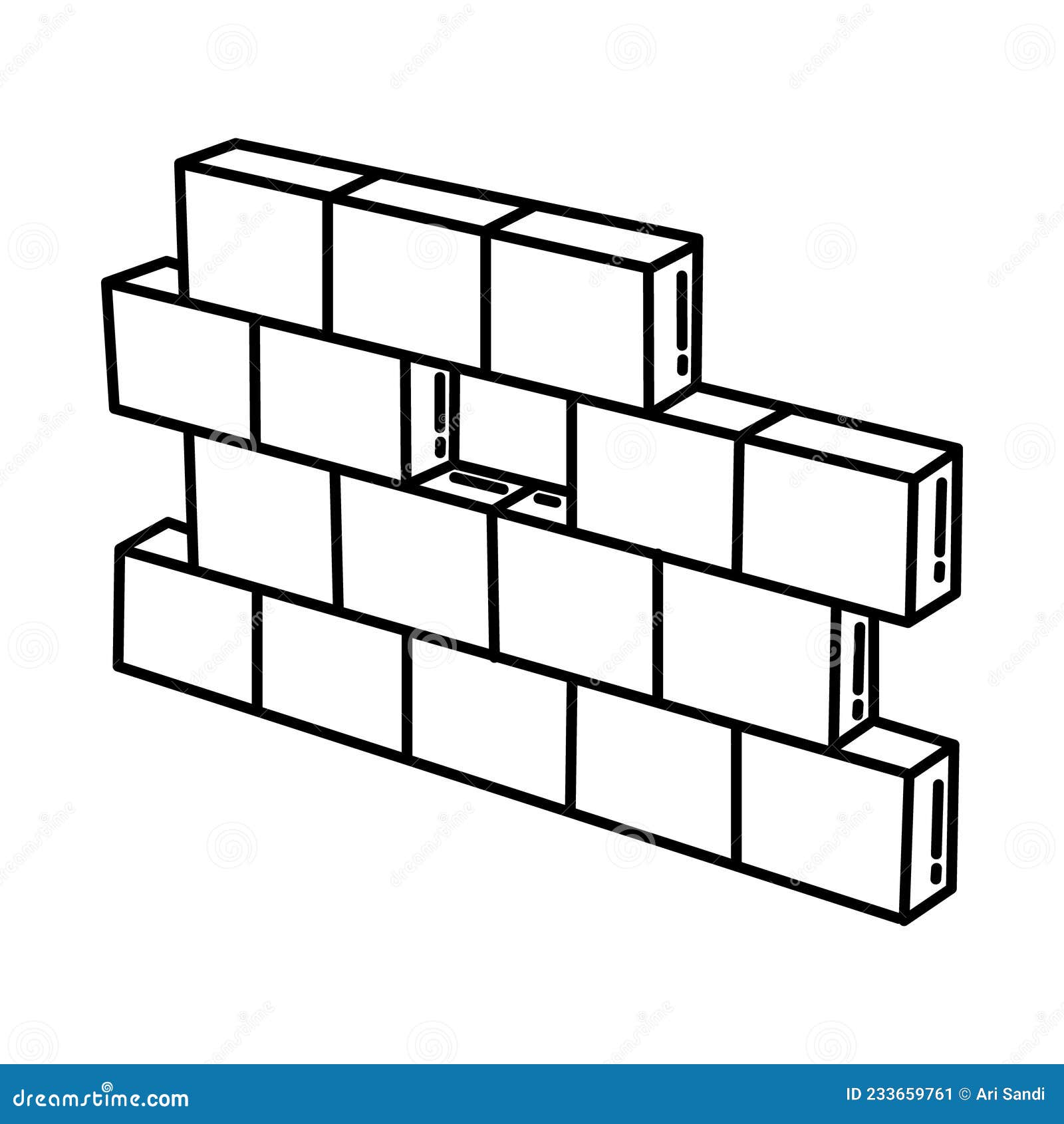 Cement Blocks Icon. Doodle Hand Drawn or Outline Icon Style Stock ...